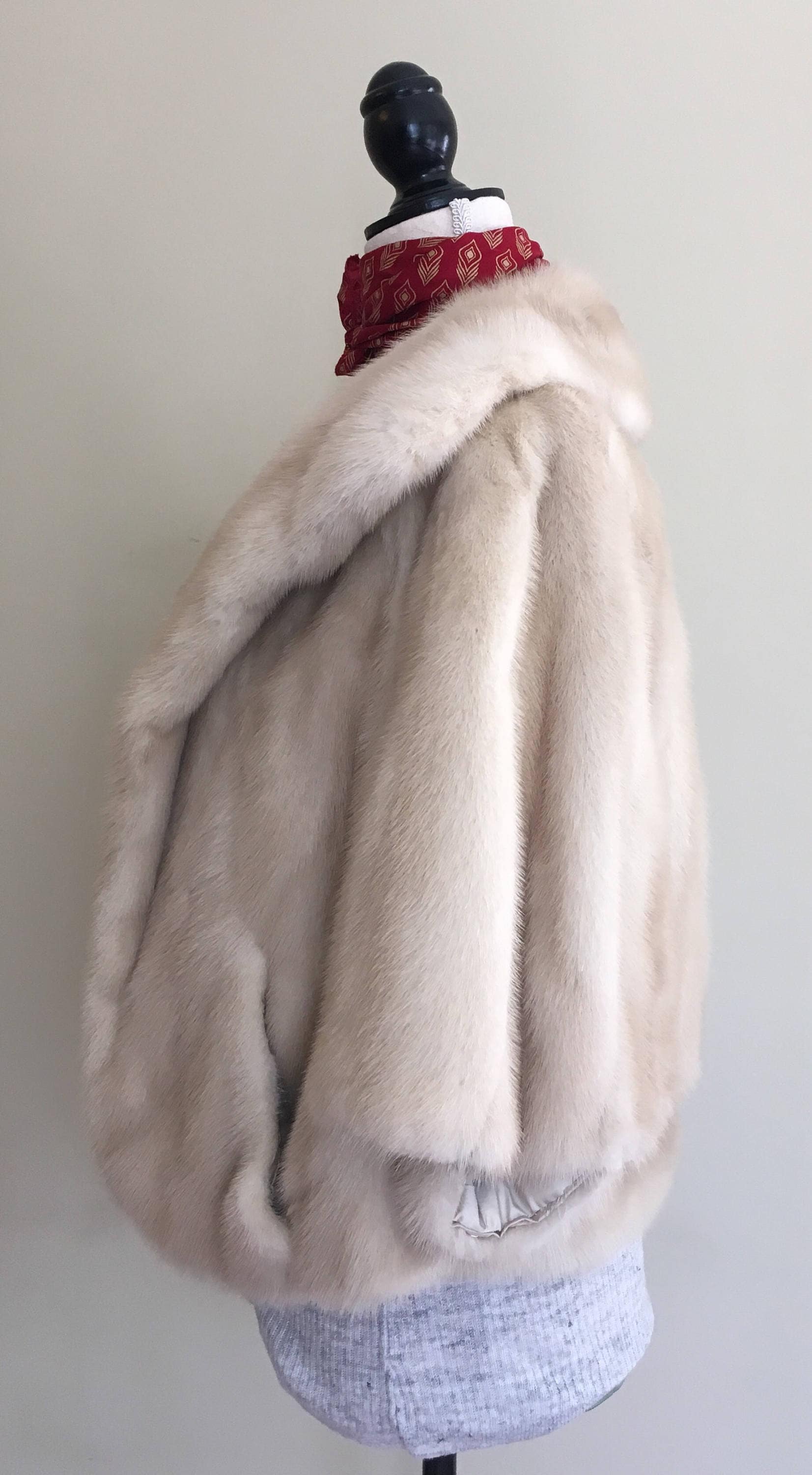 Reserved For J Vintage Blonde Mink Fur Capelet Stole Jacket Bolero 50s