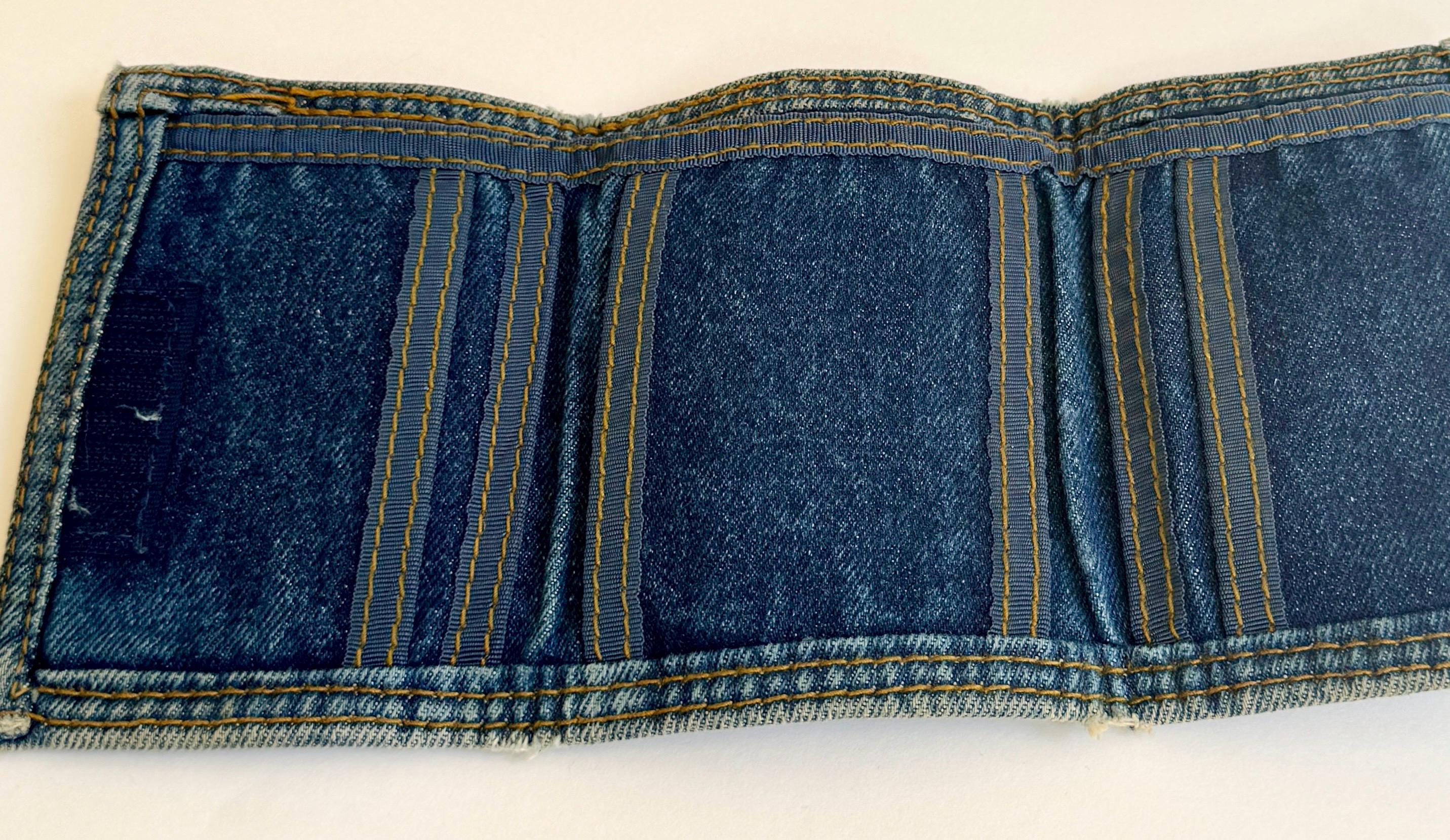 80s Levis Denim Wallet Billfold Vintage Mens Wallets Worn Distressed ...