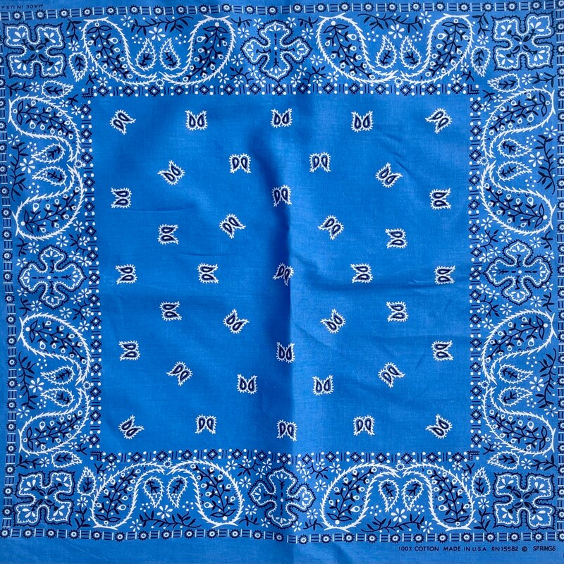Blue Bandana - Etsy