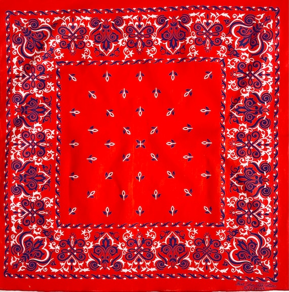 Rare Tomato Red Bandana Rare Colorway Combination Multi Color | Etsy
