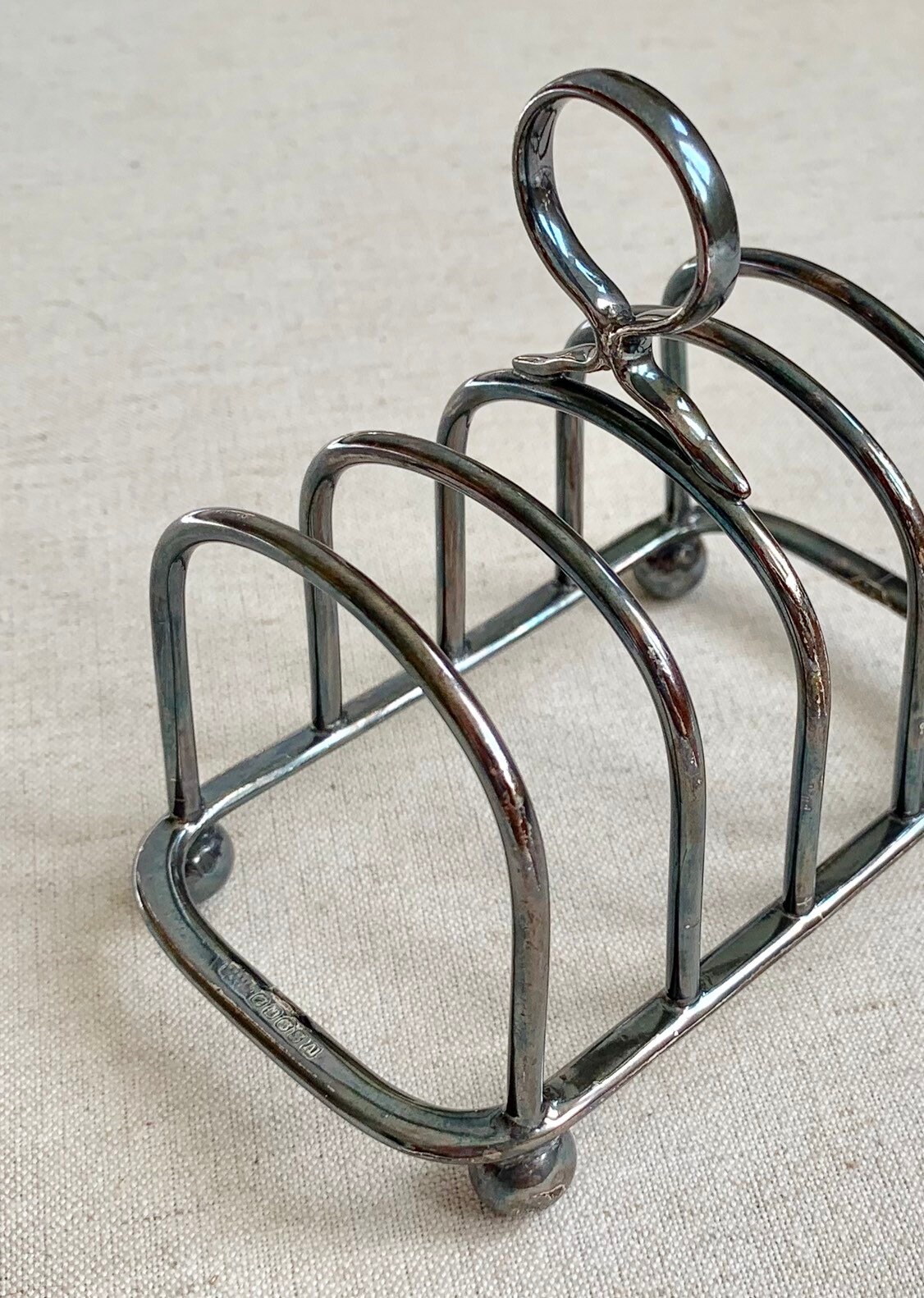 English Silver Toast Rack Holder Vintage Collis & Co Regent St London ...