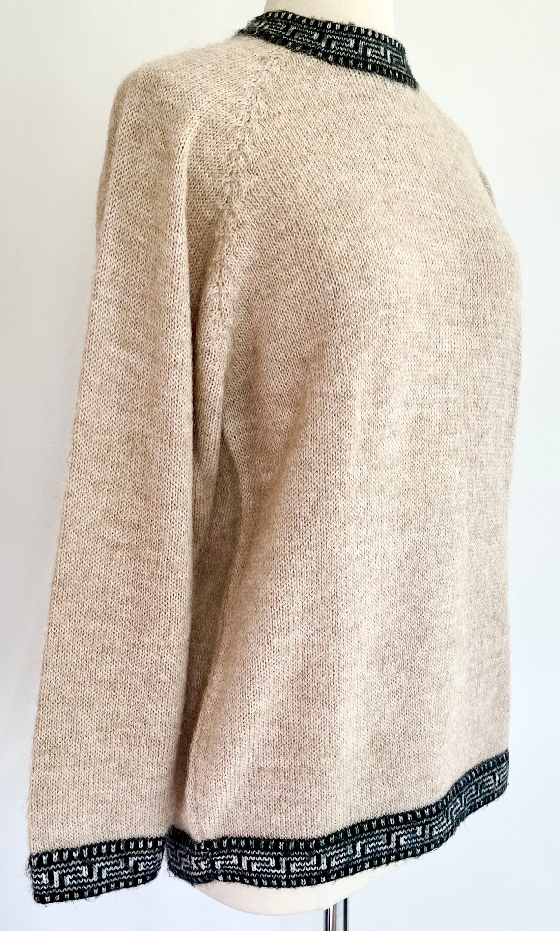 Soft 70s Alpaca Sweater Vintage Peruvian Lightweight 100% Alpaca Wool ...