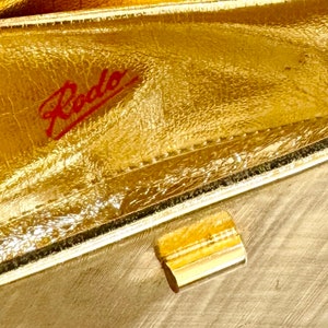 Rodo Italy Gold Bag Purse Hard Shell Box Purse Chain Strap Vintage ...
