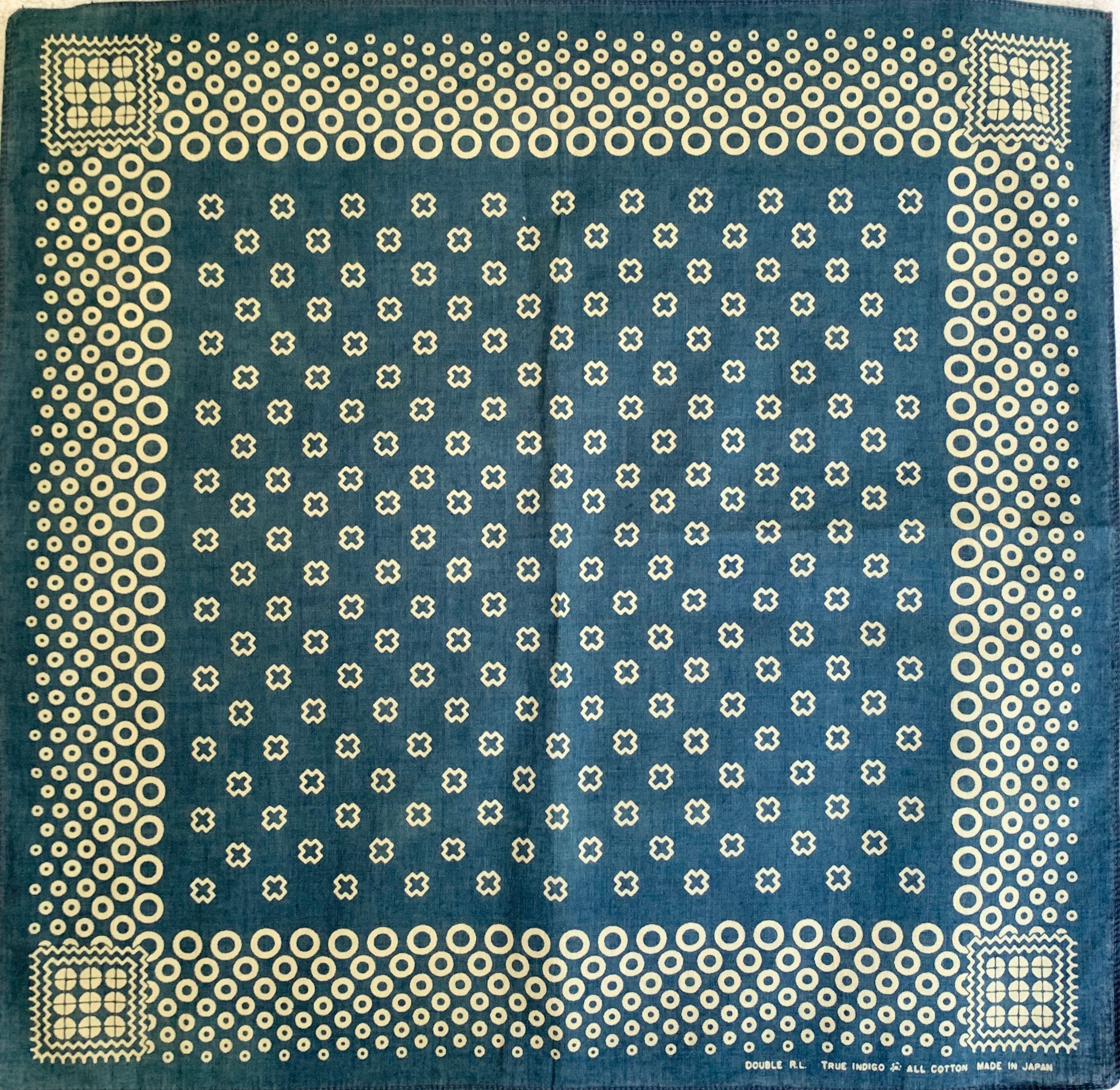 Double RL Bandana Indigo Blue Vintage New Old Stock with Original Tags ...