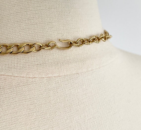 Monet Gold Chain Necklace Vintage 80s 90s Chunky Gold… - Gem