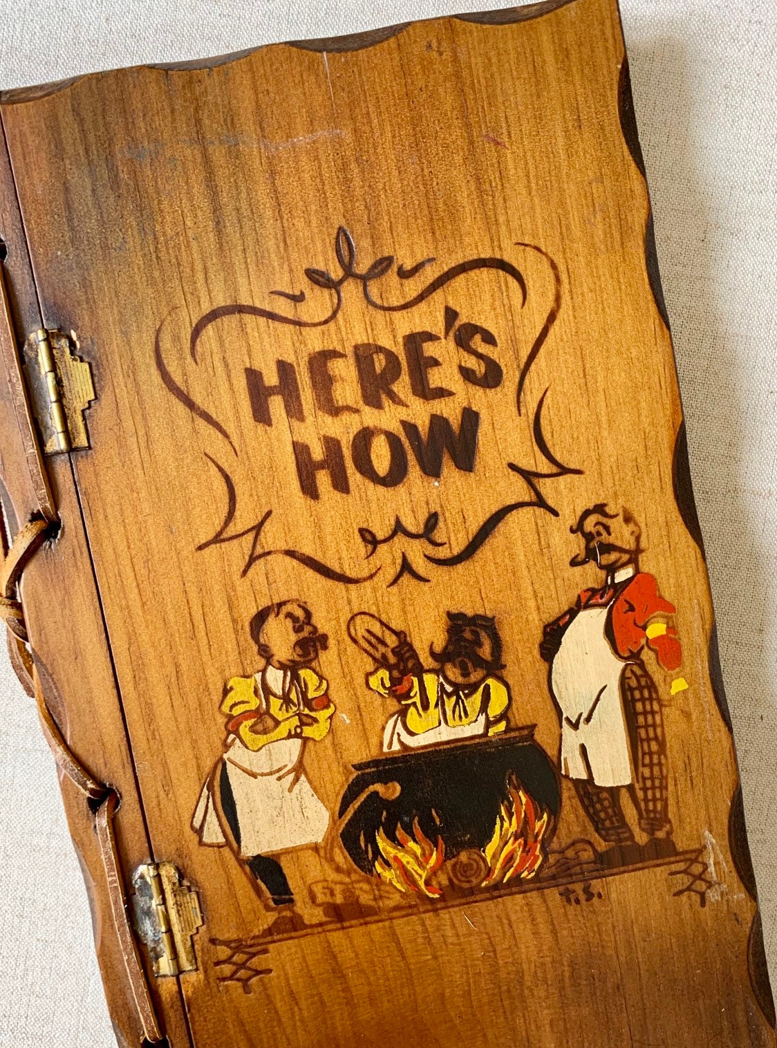 40s Cocktail Bar Book 1941 Here's How Mixed Drinks Wood Cover Published ...