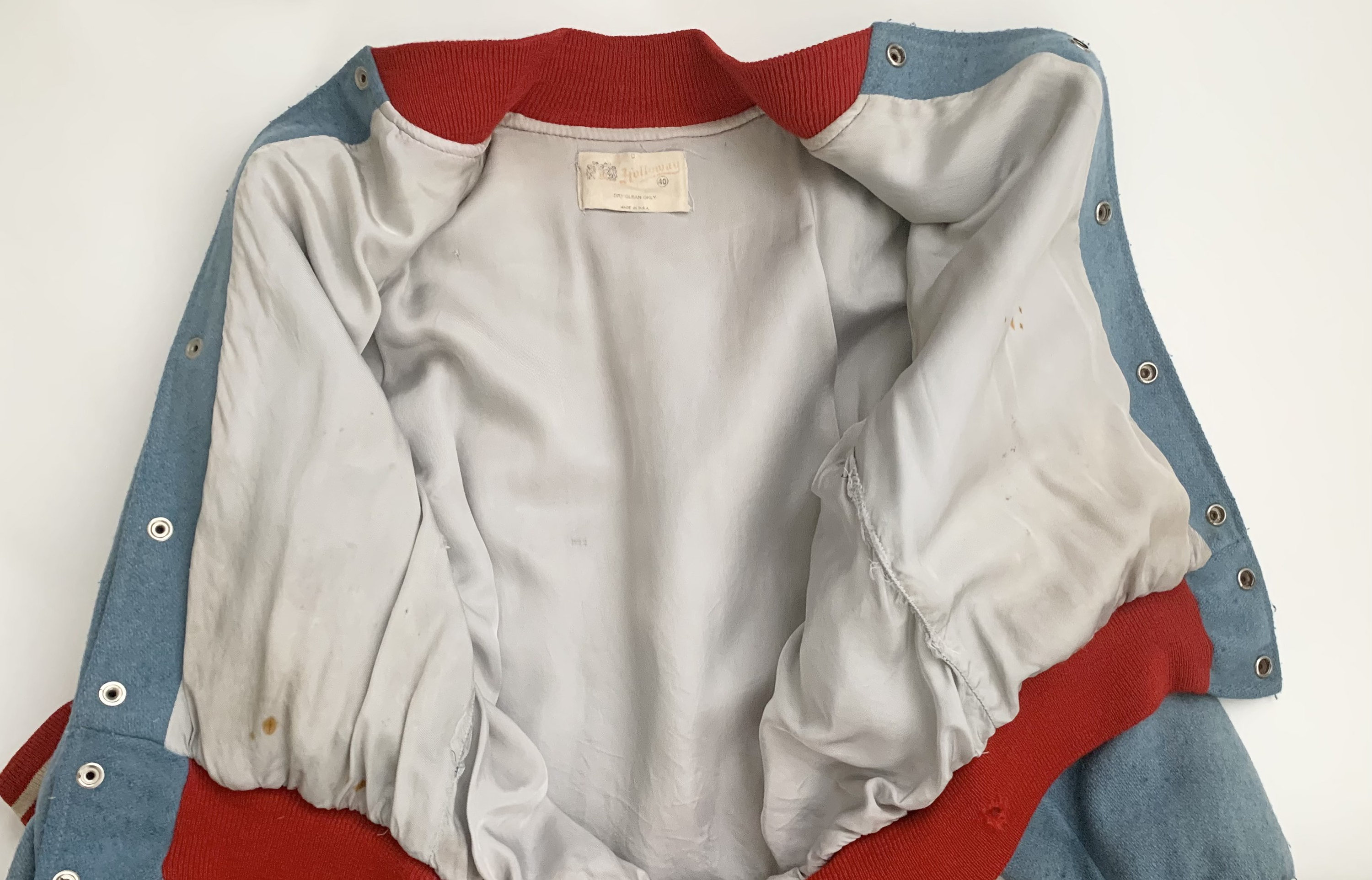 Vintage Letterman Varsity Jacket Bomber Vintage 50s Light Blue Wool ...