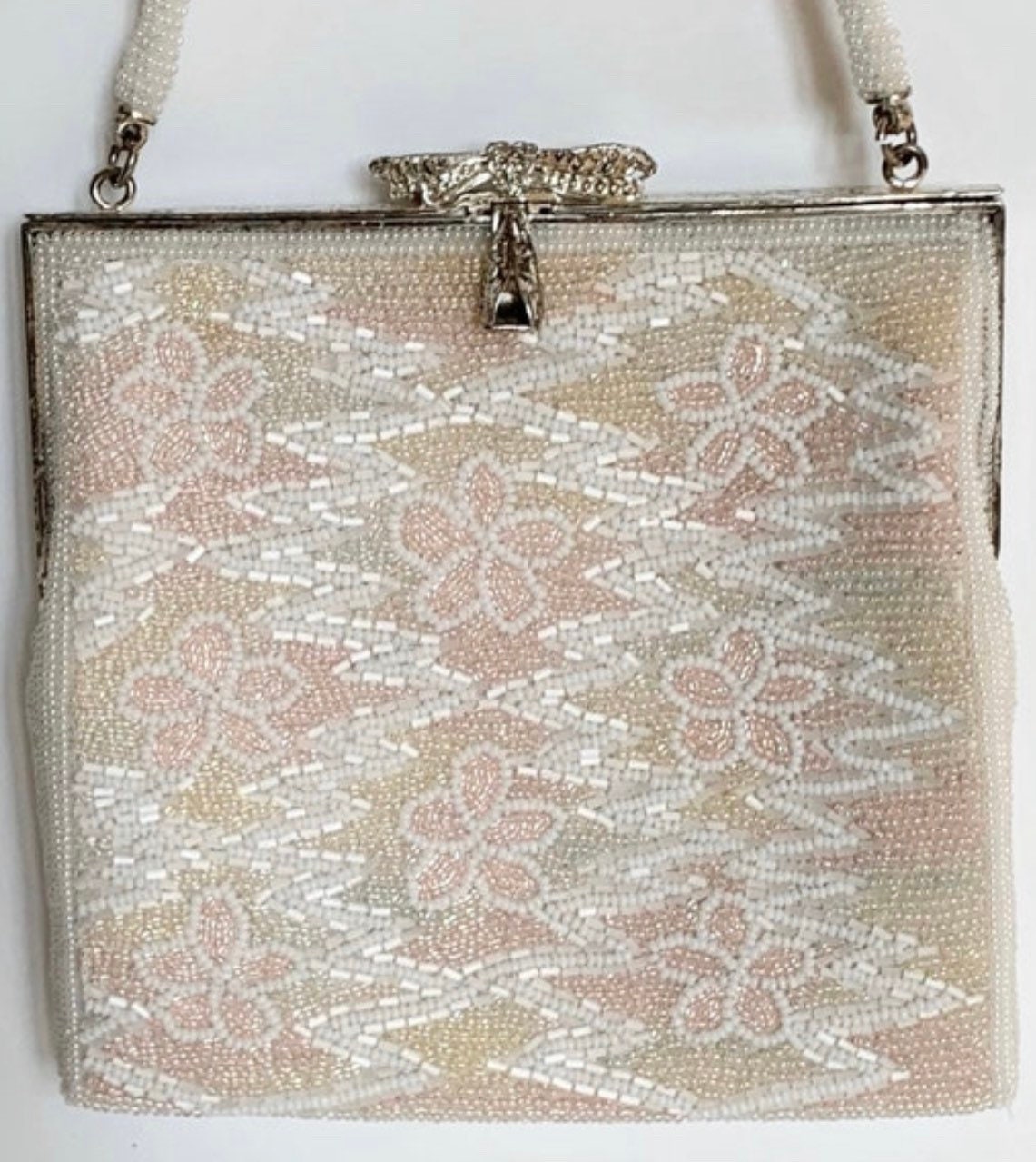 RESERVED Bridal Lot - Blonde Mink Fur Shrug Beaded Bag USPS Express ...