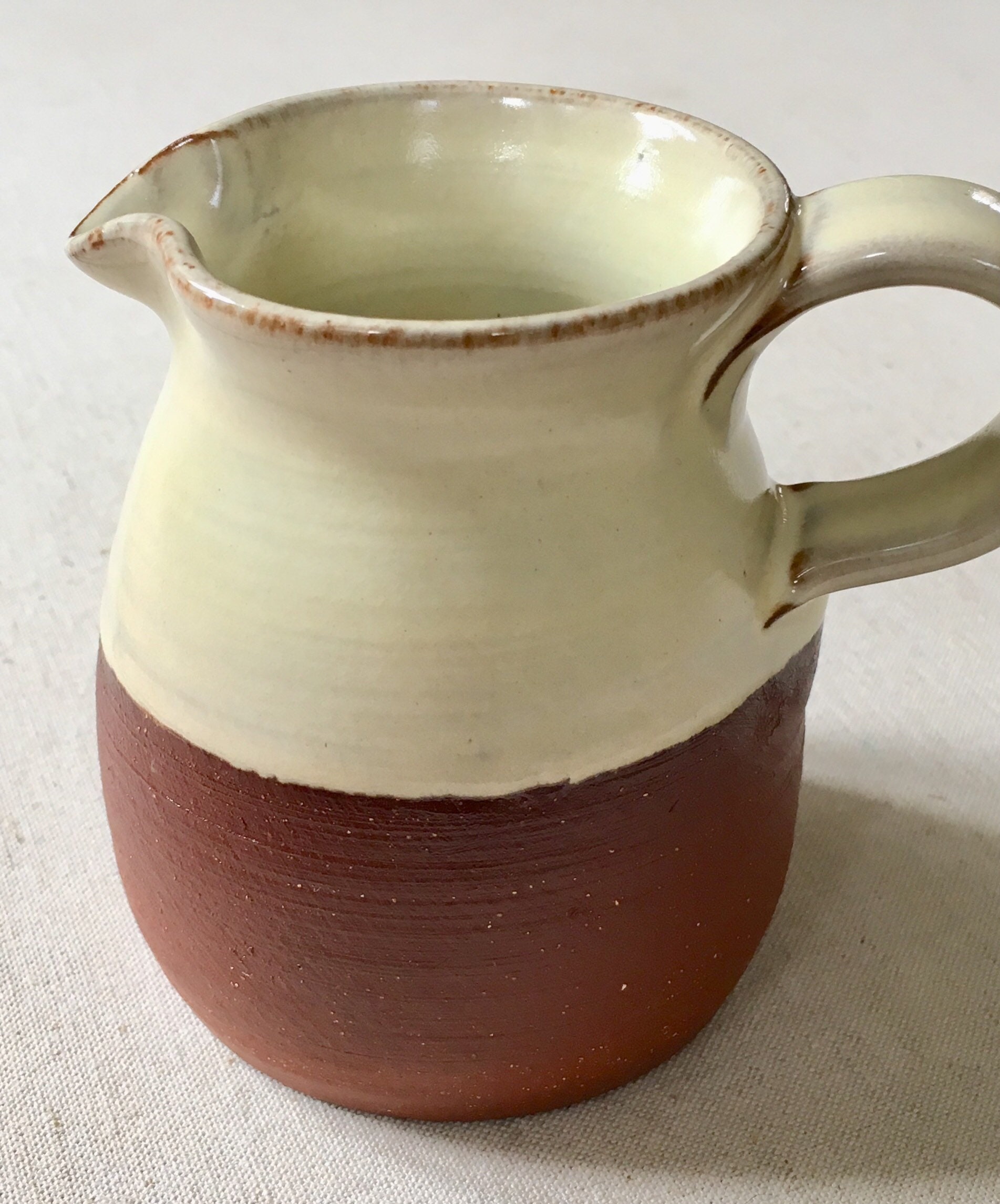 Vibert Pottery Pitcher Vase Creamer Collectible Vintage 70s Terra Cotta ...