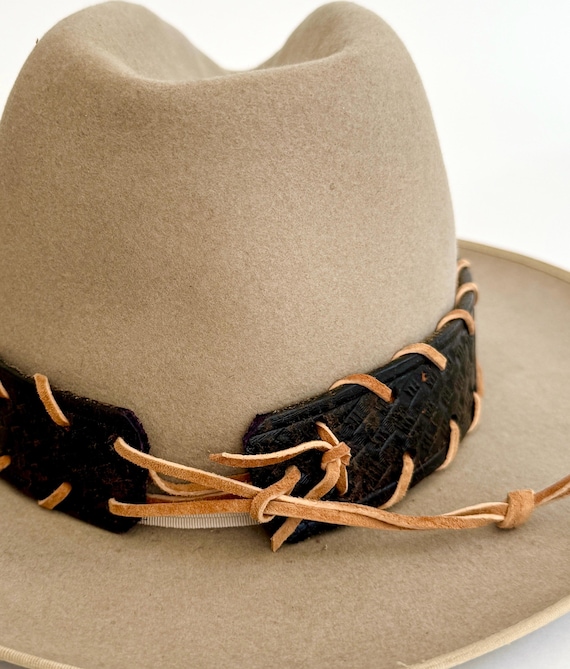 Western Leather Hat Band Handmade Cowboy Hat Band Rep… - Gem