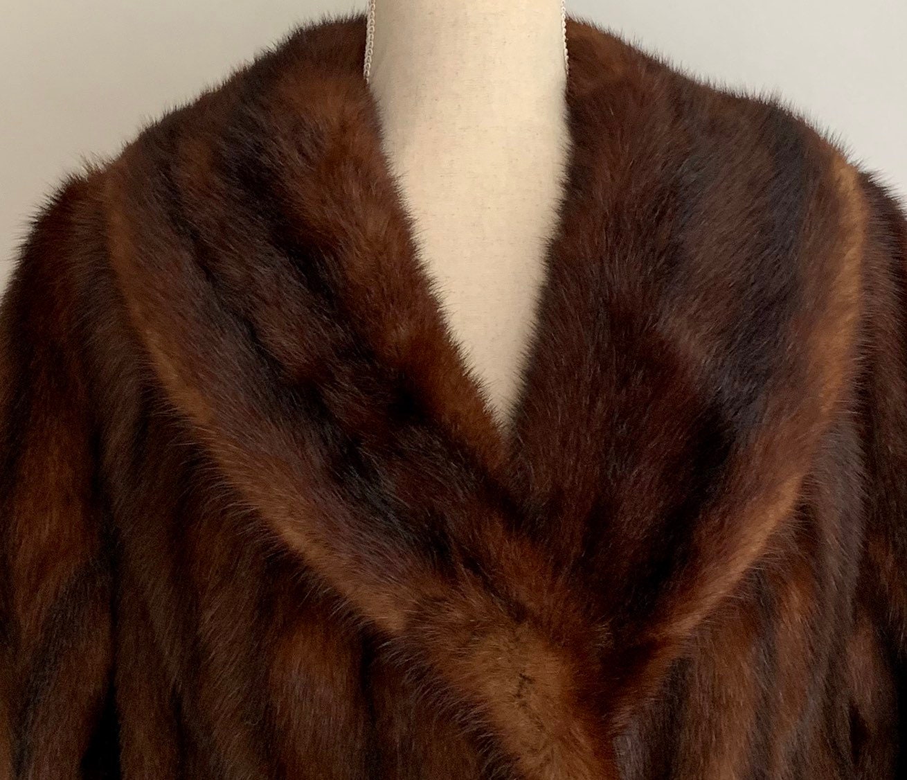 Short Glossy Mink Jacket Coat Vintage 50s 60s Gorgeous Mahogany Dark ...