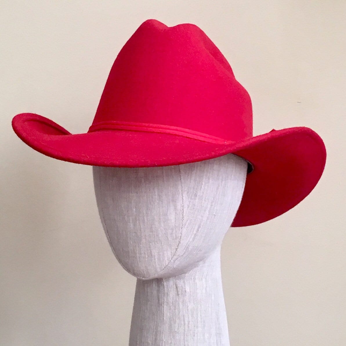Red Felted Wool Cowboy Hat Vintage Eddy Bros Since 1929 Women's Ladies Hats