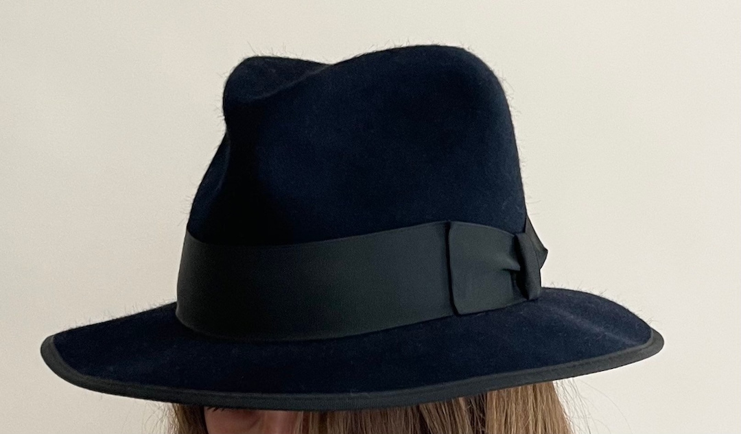 Midnight Blue Fedora Hat Vintage 70s 80s Madcaps for - Etsy