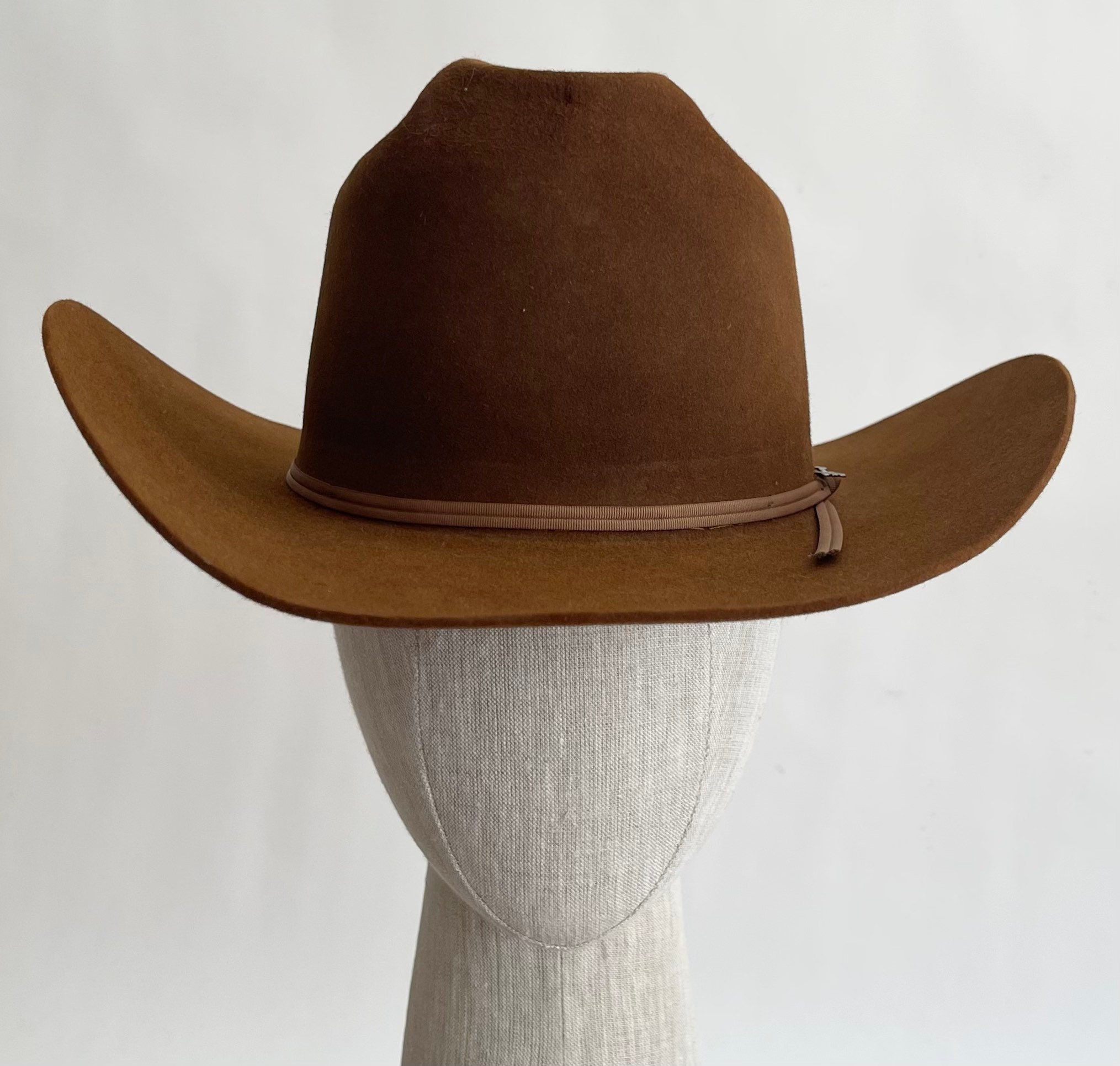 Beat Up Stetson Hat Cowboy Hat Fedora Brown Beaver STETSON JBS Hat Pin ...