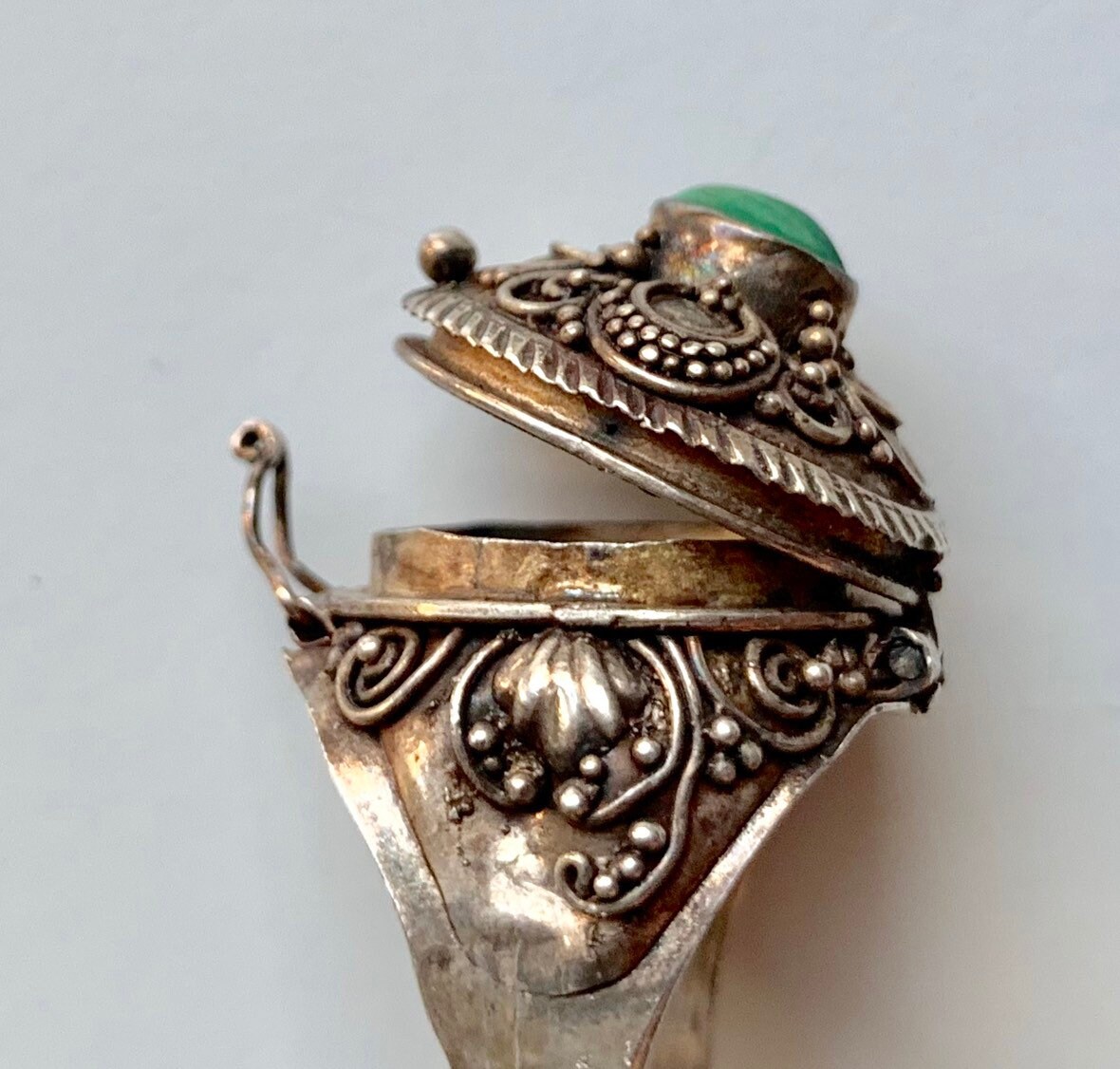 Sterling Silver Poison Ring Vintage Antique Fine Ornate Filagree ...