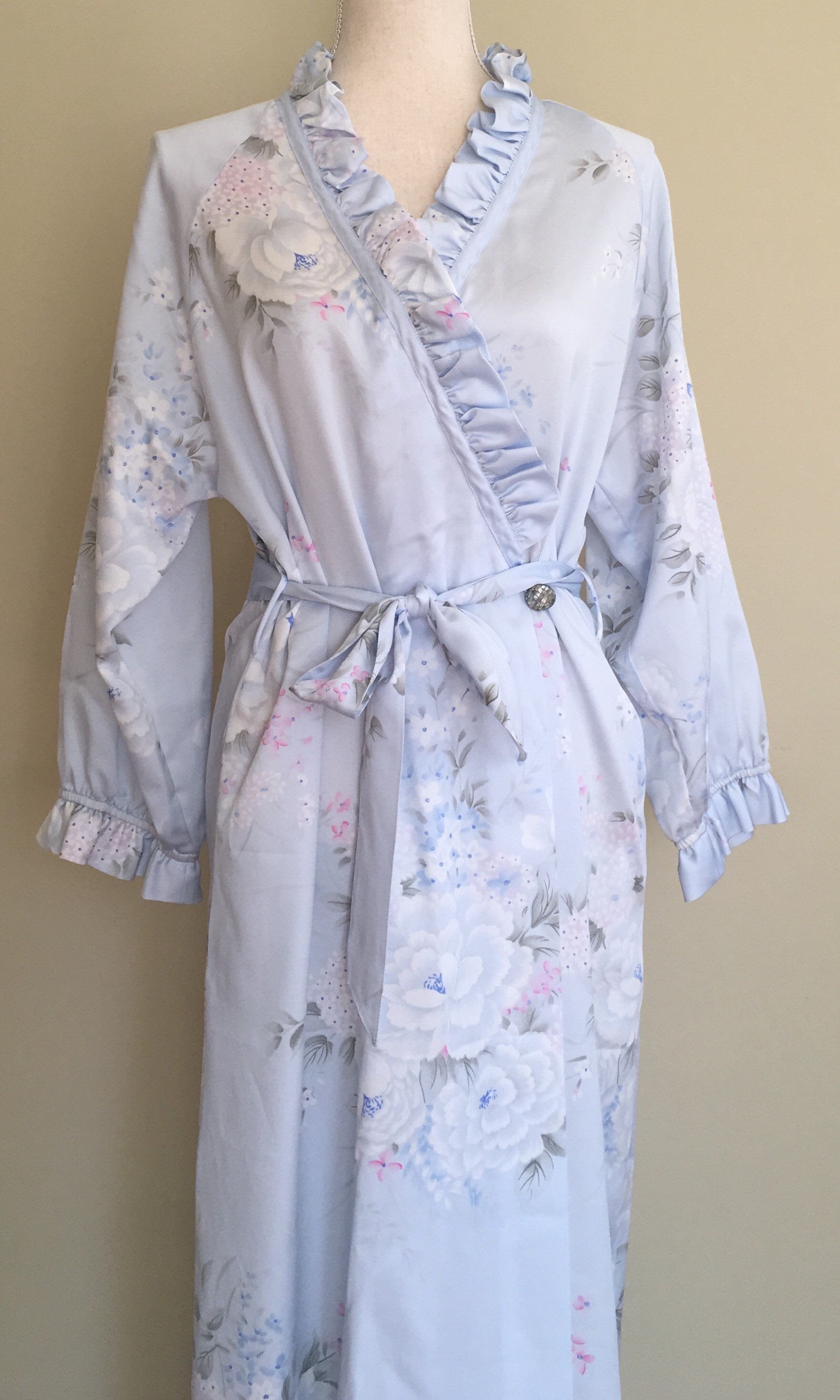 Long Christian Dior Robe Nightgown Dressing Gown Floor Length Vintage ...