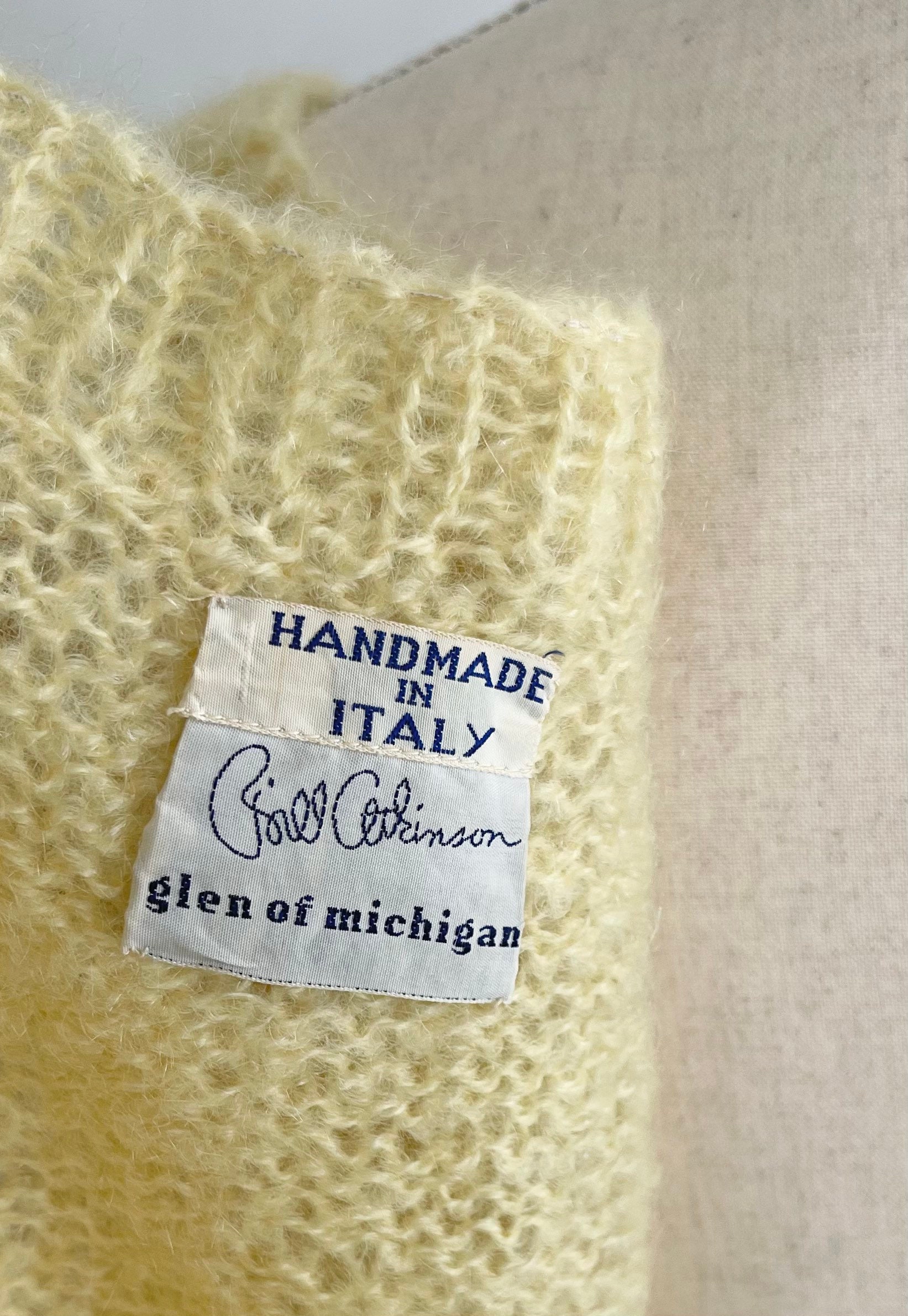 Italian Cropped Cardigan Sweater Handmade in Italy Button Front Fluffy ...