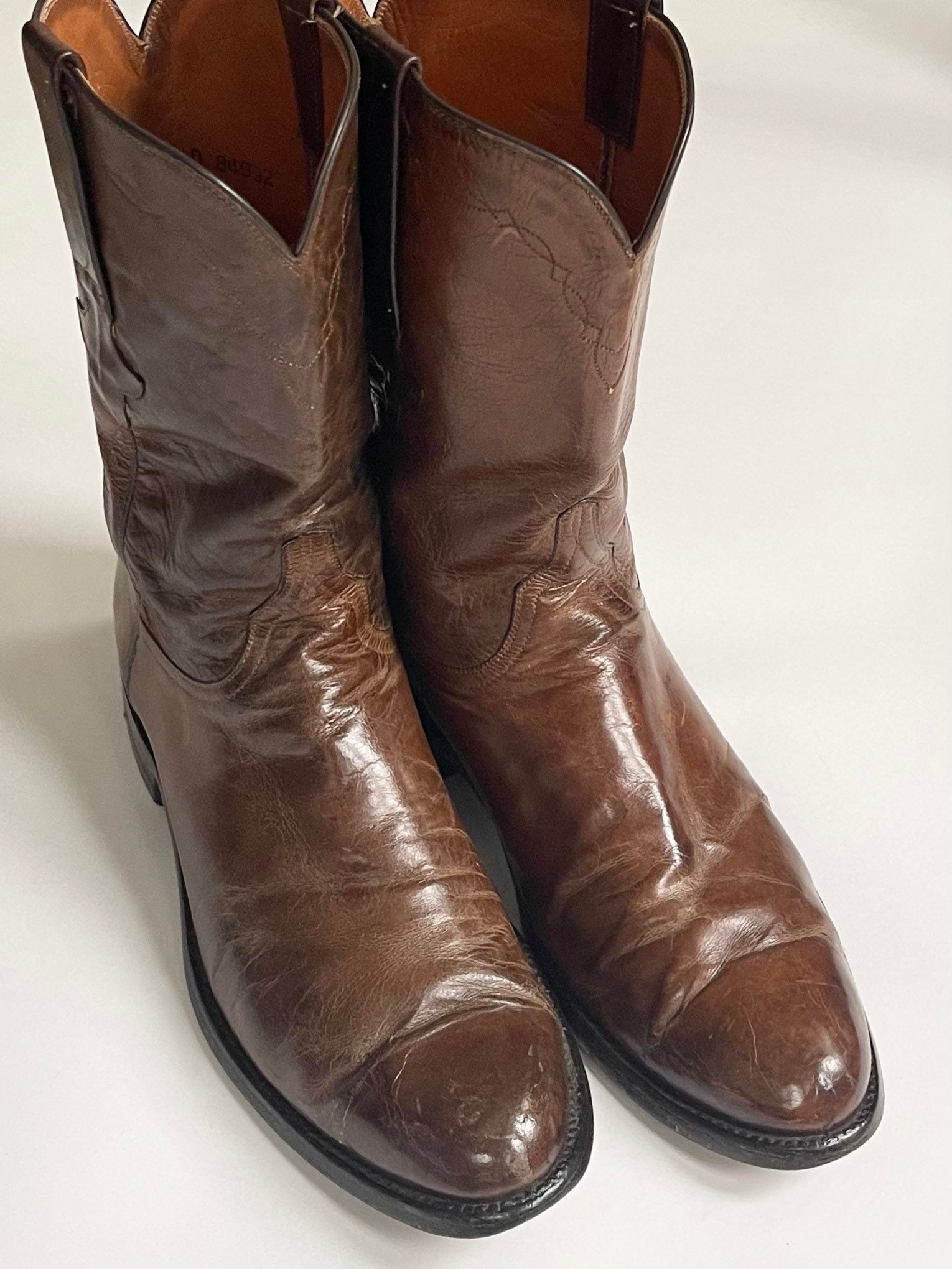 Handsome Lucchese Cowboy Boots Mens 9D Vintage Handmade Western Boots ...