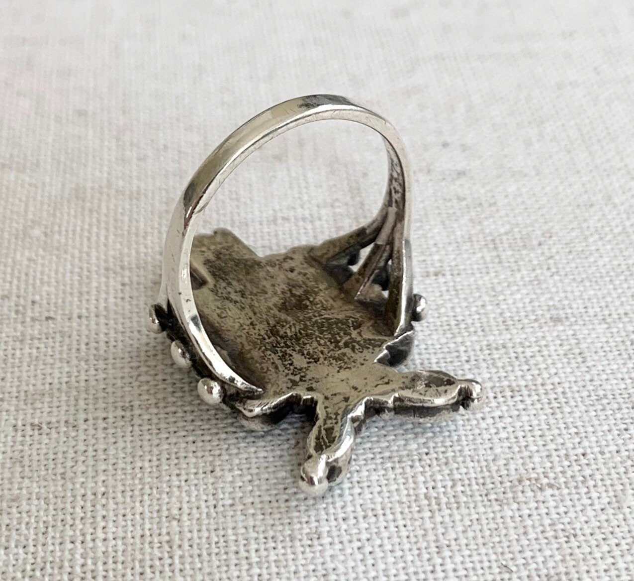 RESERVED for Rebekah Butterfly Needlepoint Turquoise Ring Vintage ...