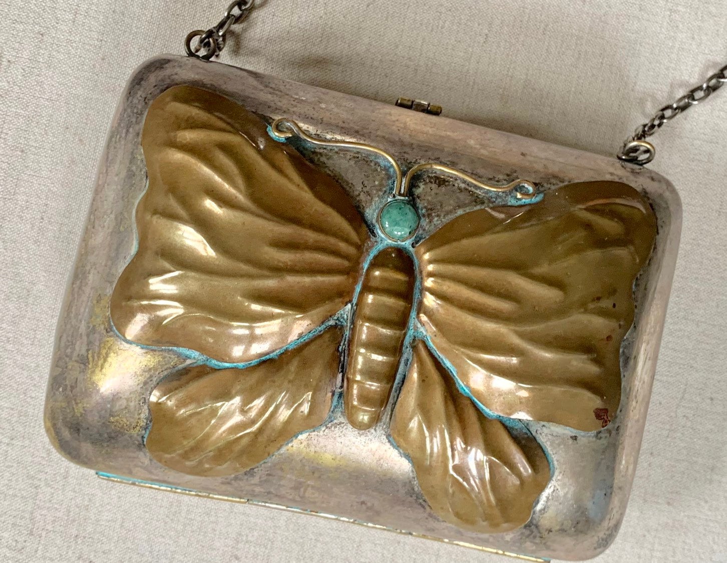 PAYMENT 1 RESERVED for Hollie Silver Plate Butterfly Purse Shoulder Bag ...