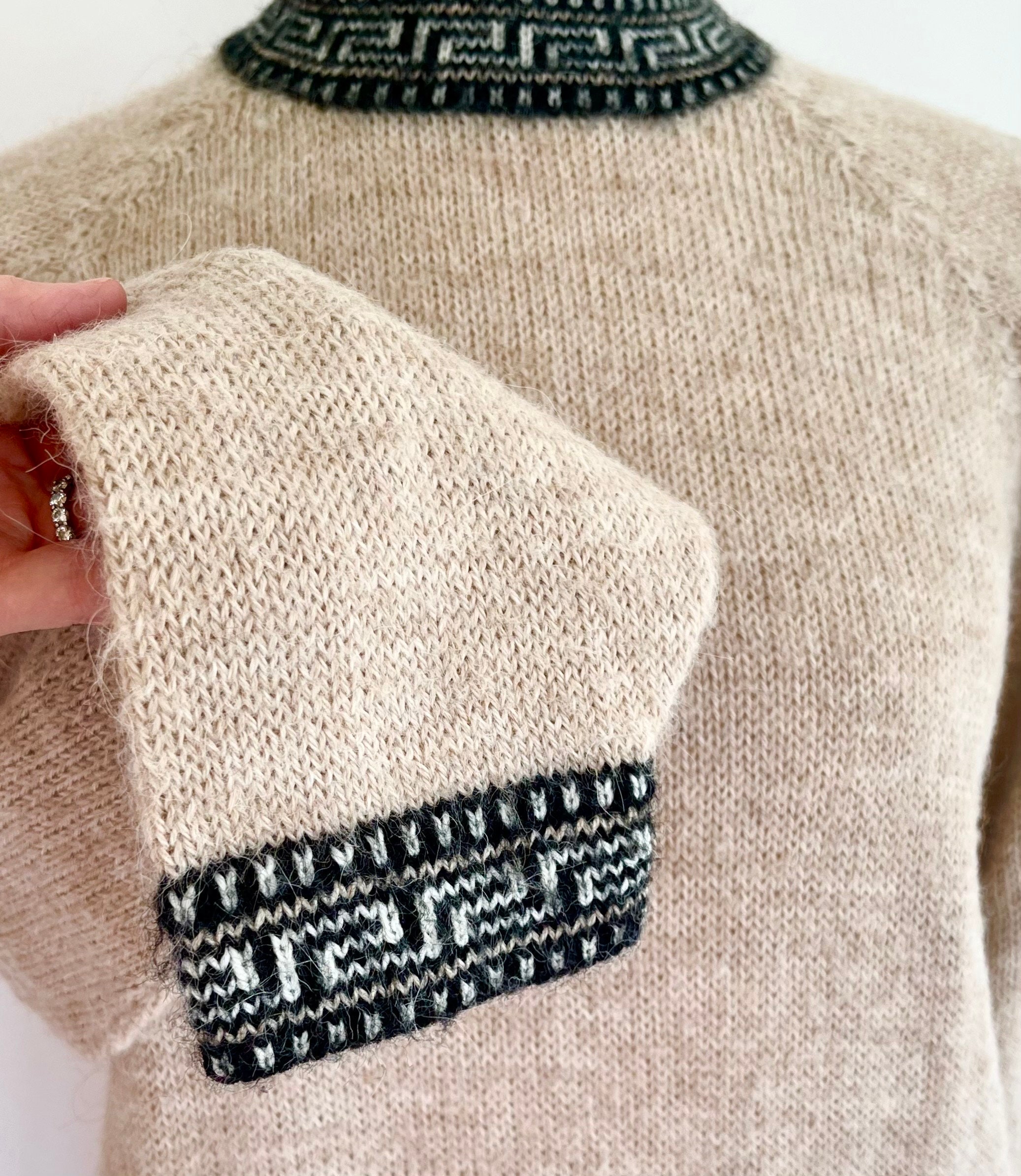 Soft 70s Alpaca Sweater Vintage Peruvian Lightweight 100% Alpaca Wool ...