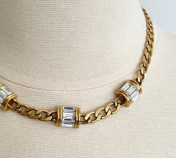 Monet Gold Chain Necklace Vintage 80s 90s Chunky Gold… - Gem