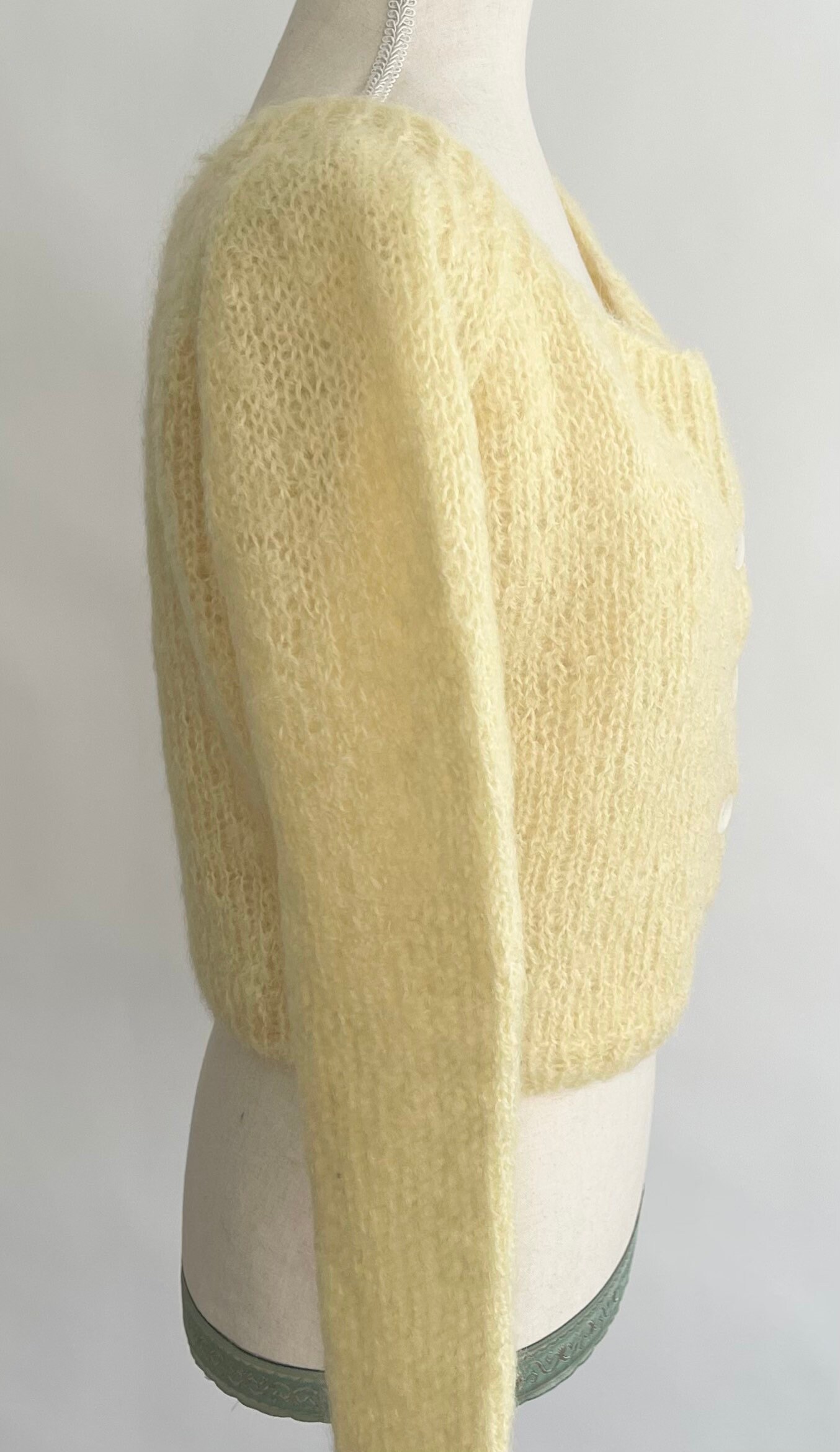 Italian Cropped Cardigan Sweater Handmade in Italy Button Front Fluffy ...