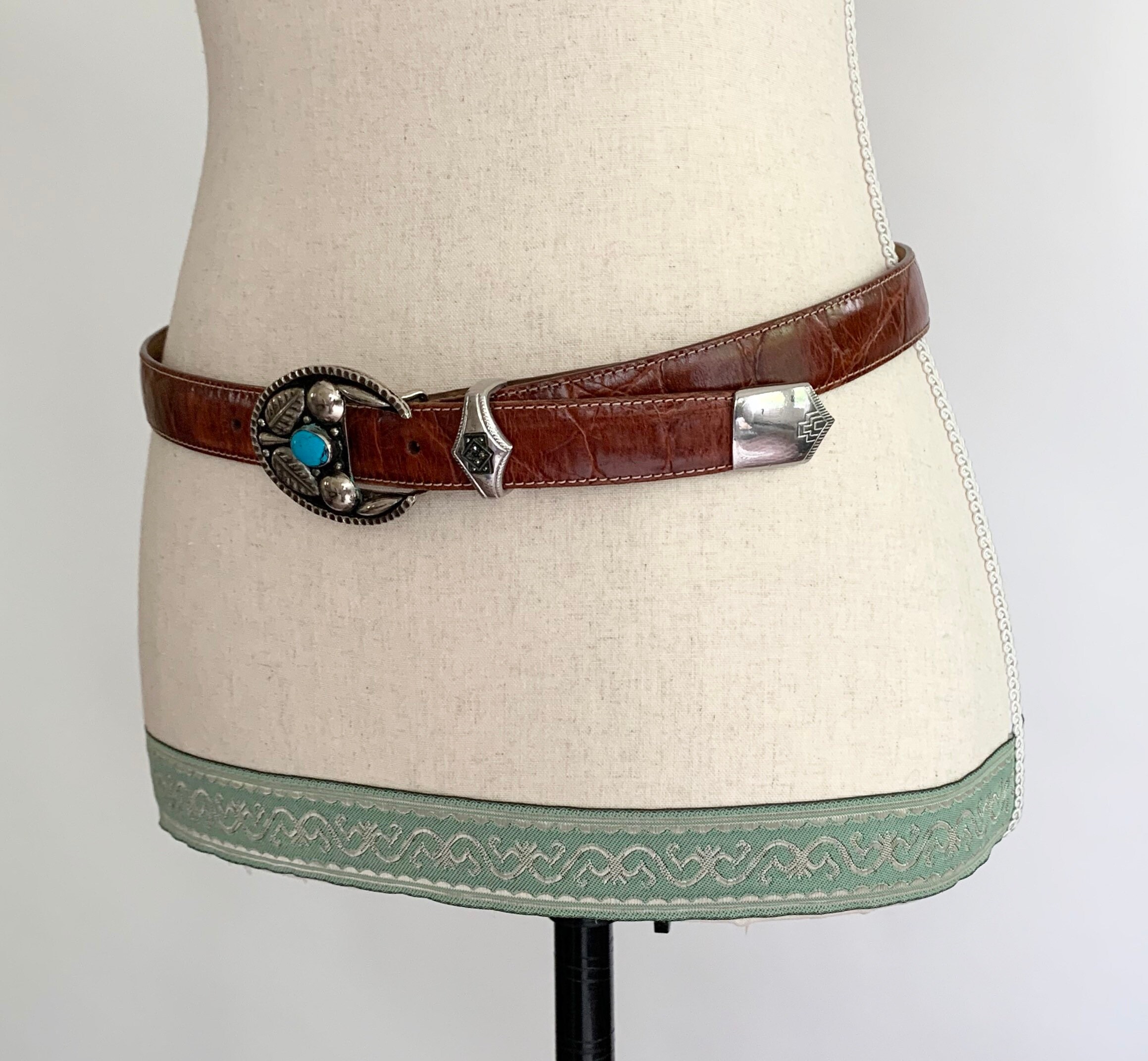 RESERVED Judith Jack Turquoise Belt Decorative Western Alpaca Mexico ...