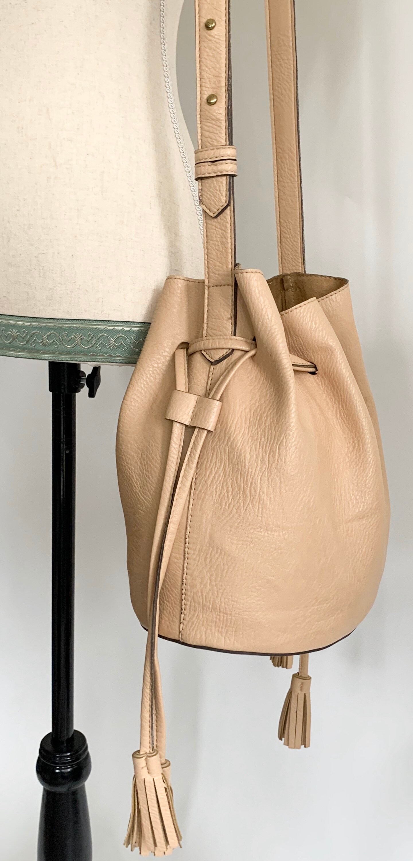 Blush Hobo Bucket Bag Purse Buttery Soft Leather Excellent Vintage ...