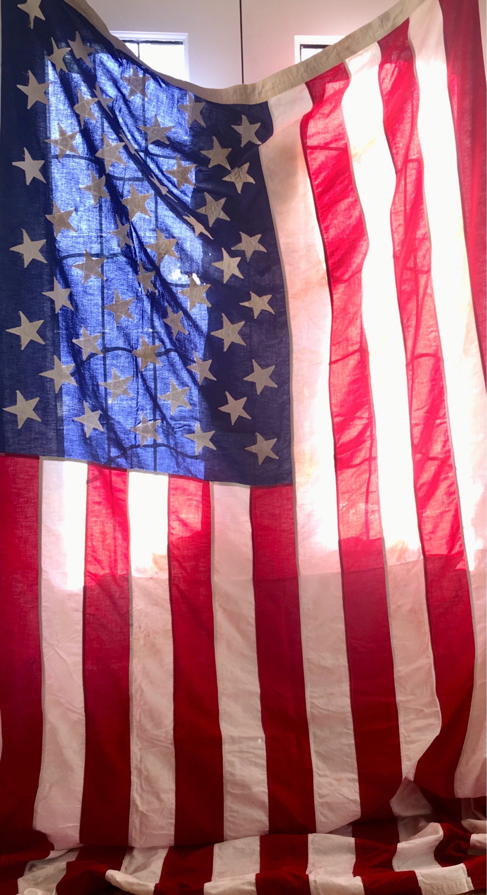 Cotton American Flag XL Size Sewn Stars Vintage Valley Forge PA USA ...