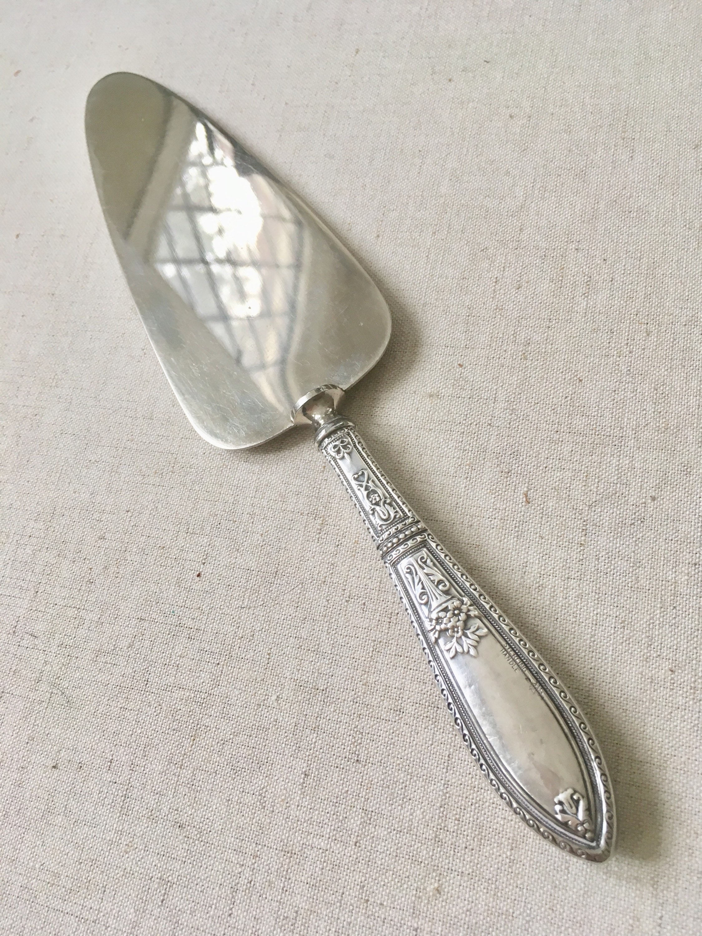 Sterling Silver Cake Knife Wedding Cake Cutter Server Vintage Antique ...