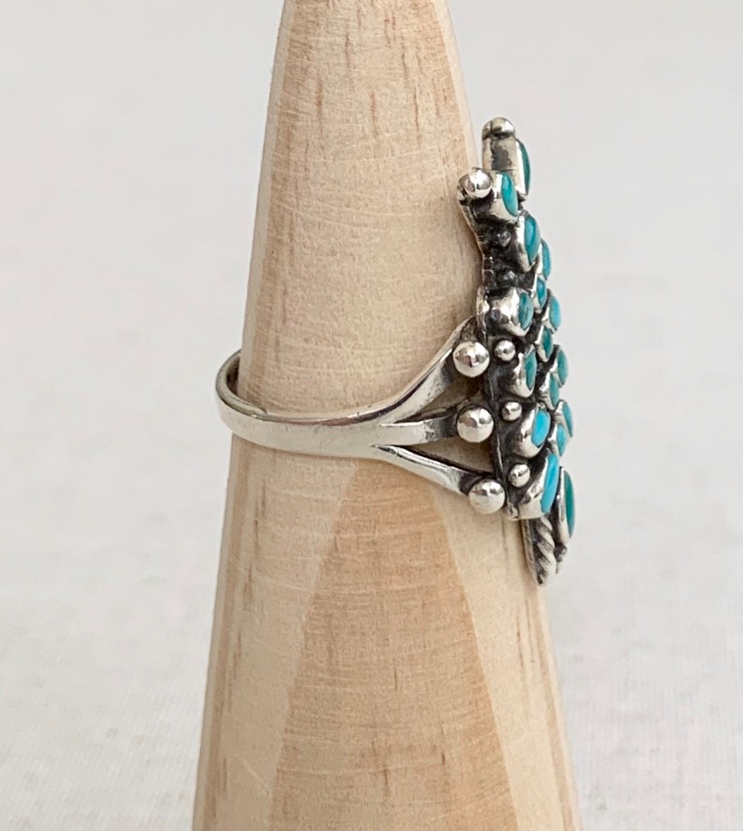 RESERVED for Rebekah Butterfly Needlepoint Turquoise Ring Vintage ...