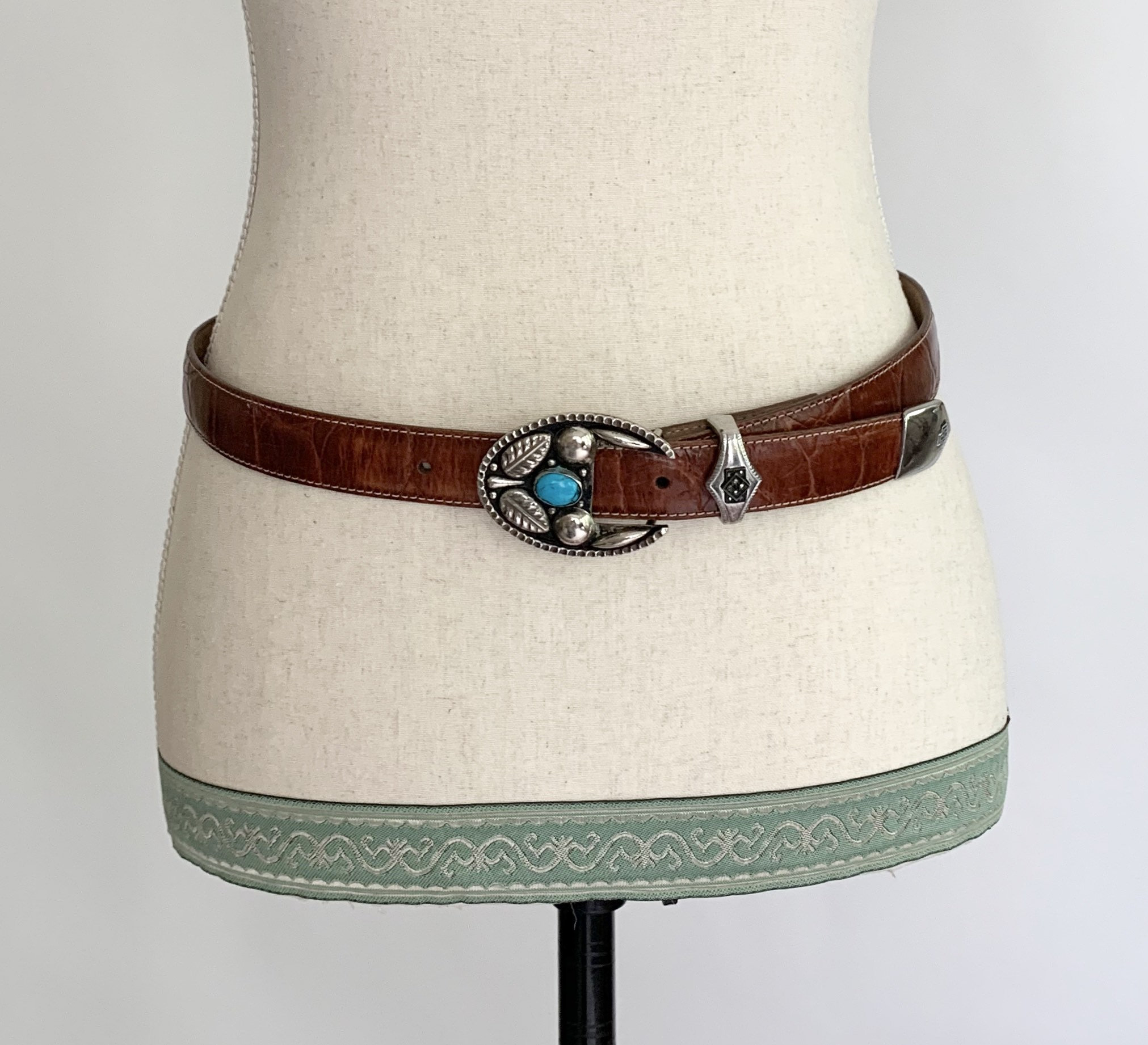 RESERVED Judith Jack Turquoise Belt Decorative Western Alpaca Mexico ...