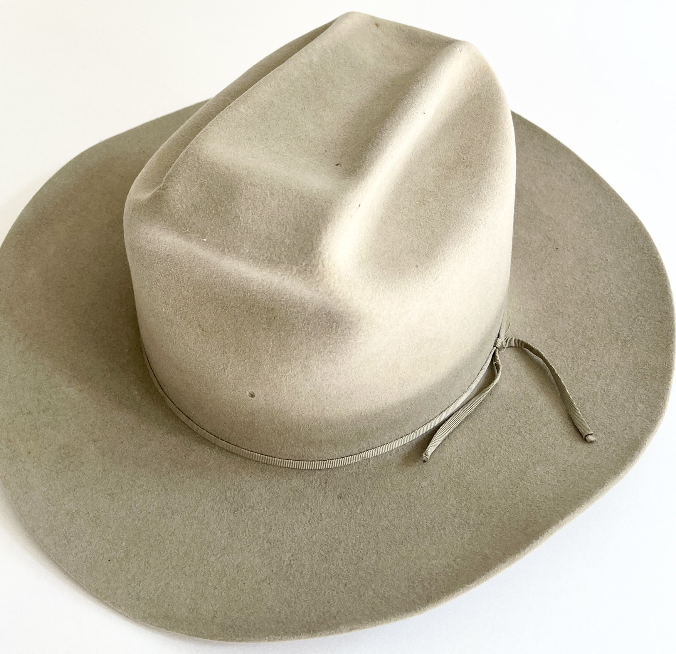 Beat Up Stetson Hat Cowboy Hat Open Road Style Fedora Beige XXX Beaver ...
