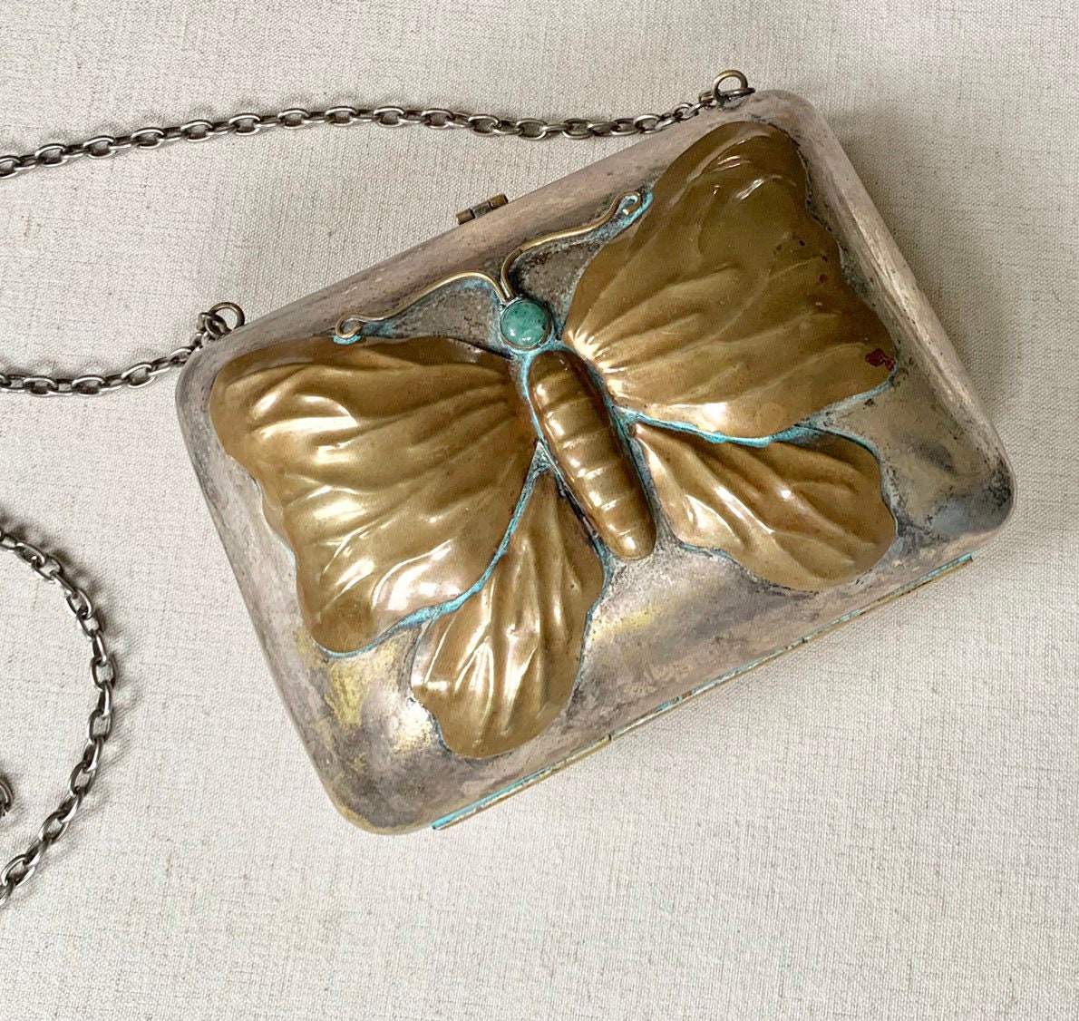 PAYMENT 1 RESERVED for Hollie Silver Plate Butterfly Purse Shoulder Bag ...