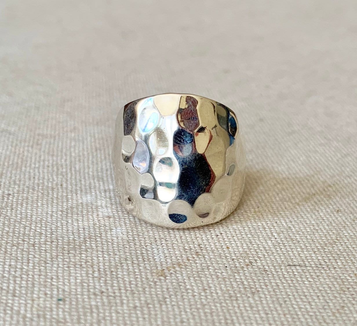 Sterling Silver Dome Ring Band Vintage Modernist Simple Minimalist ...