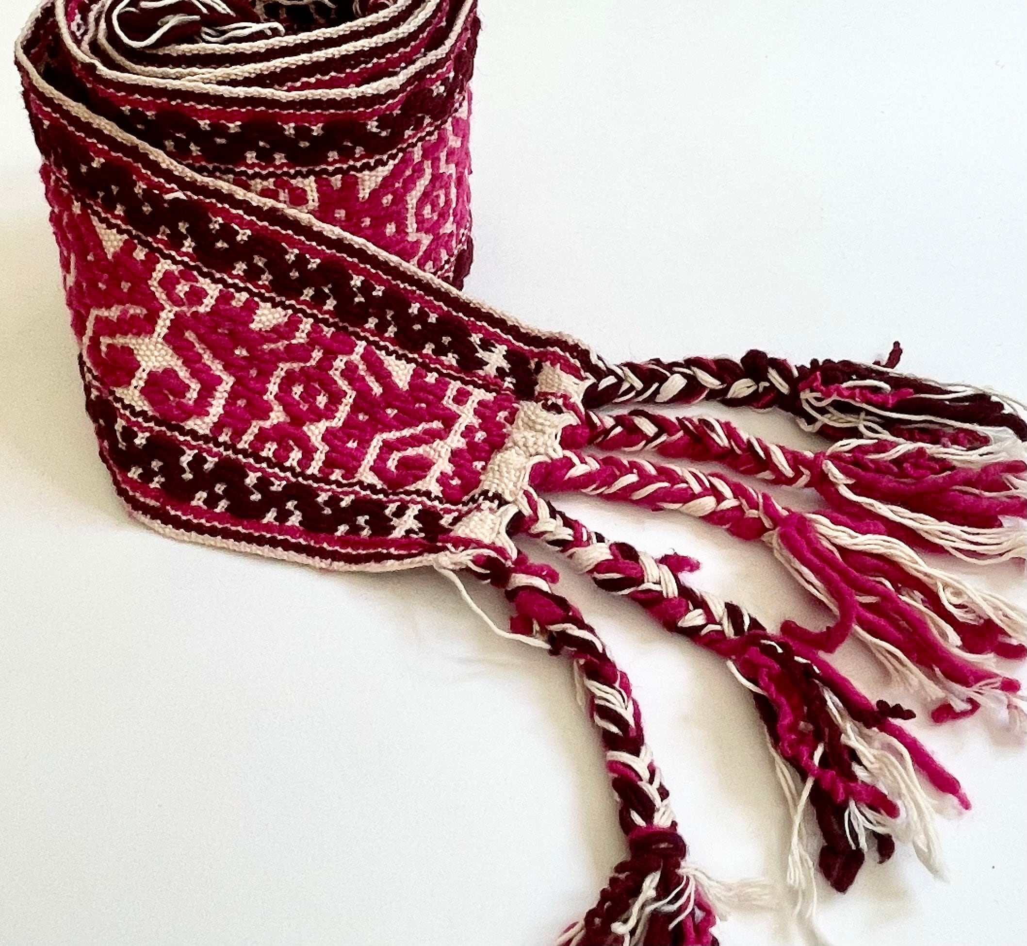 Handwoven Wool Sash Belt 4 Wide Tie Waist Belt Vintage Ethnic Boho ...