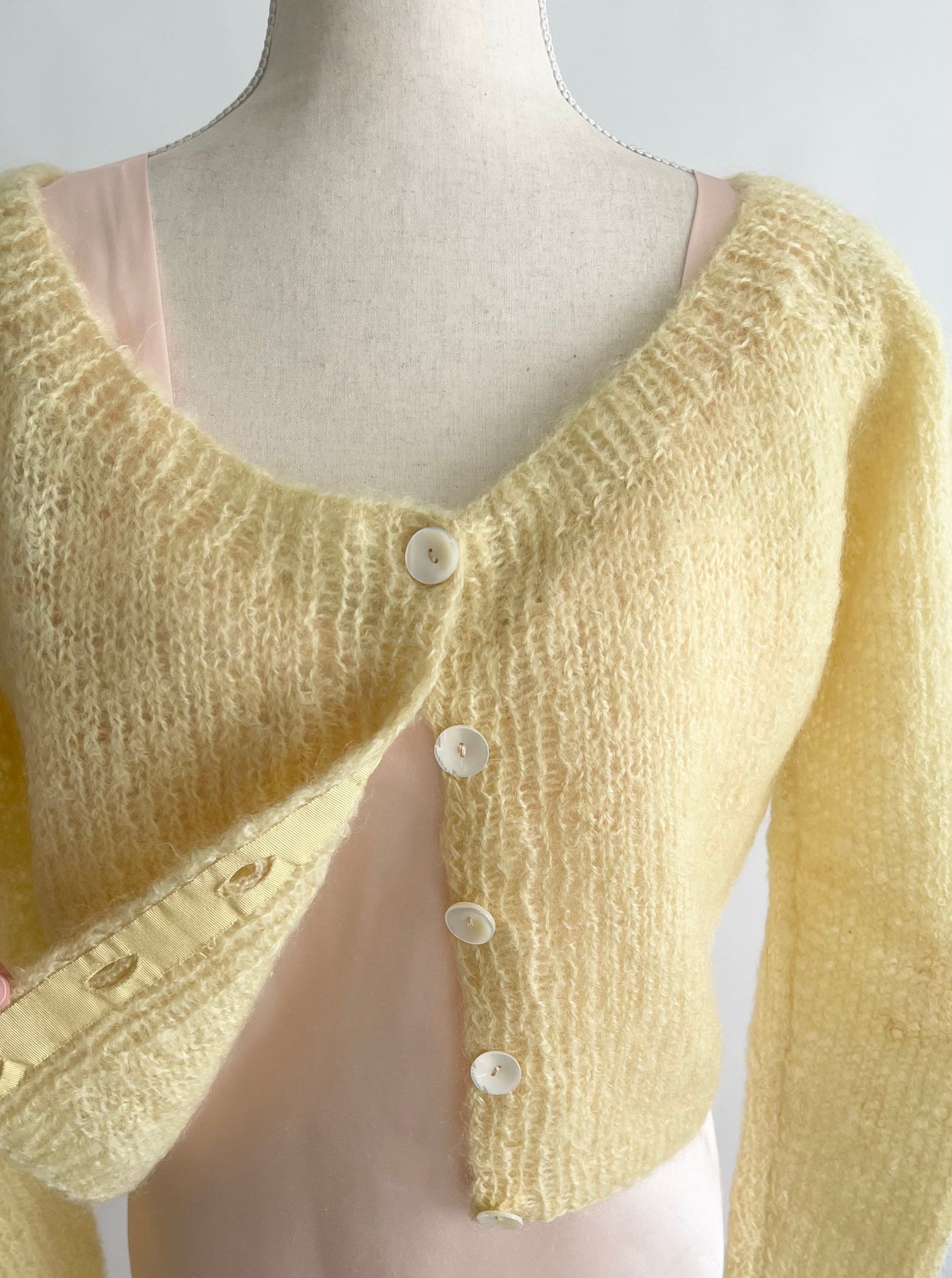 Italian Cropped Cardigan Sweater Handmade in Italy Button Front Fluffy ...
