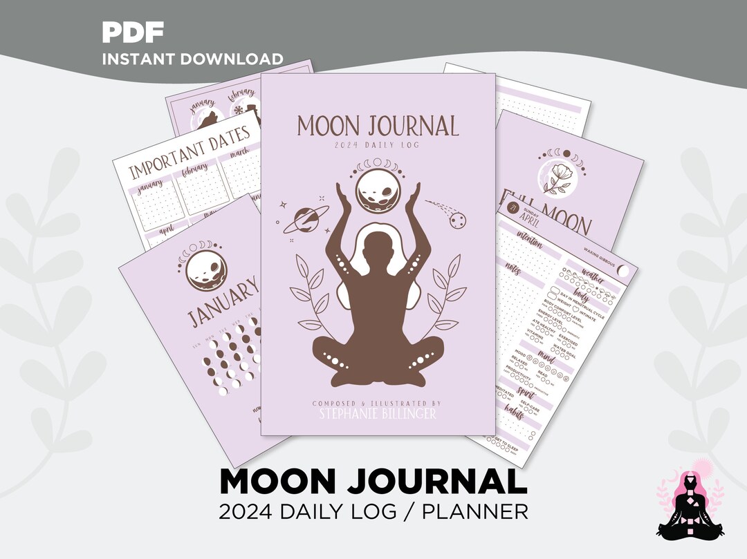 Moon Journal, Manifest With the Moon Phases, Digital Moon Journal ...