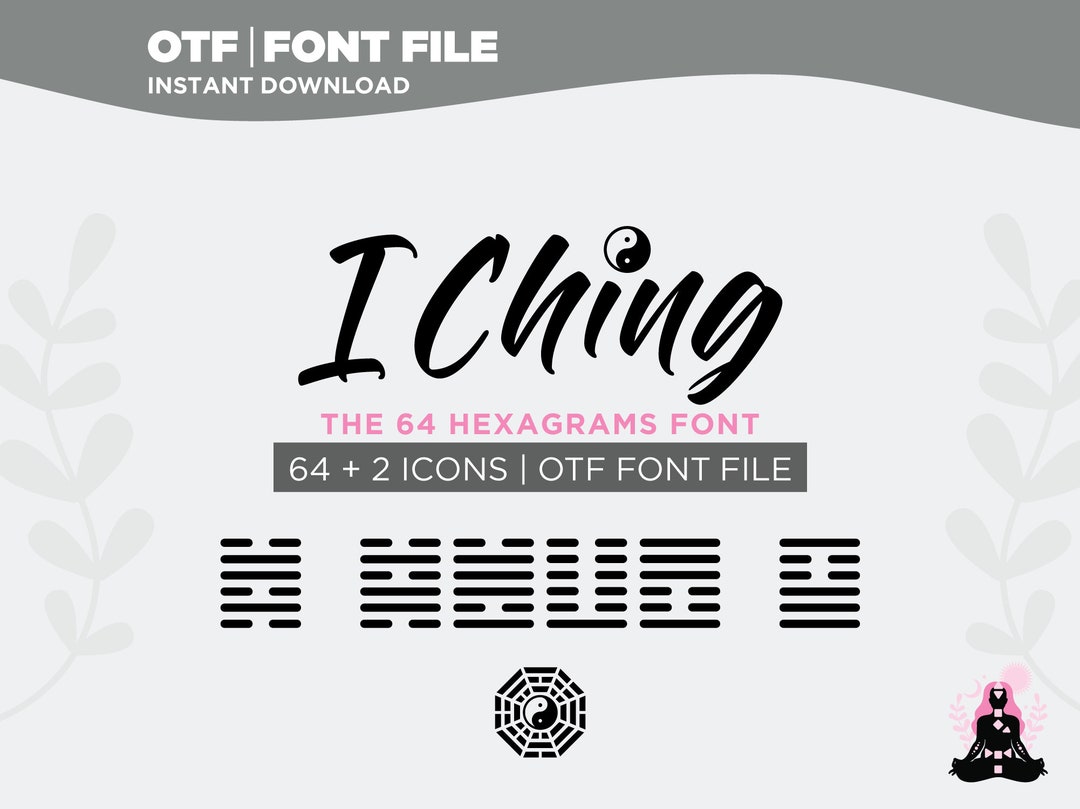 Gene Keys and Human Design I Ching Font, the 64 Rave I-ching Hexagrams ...