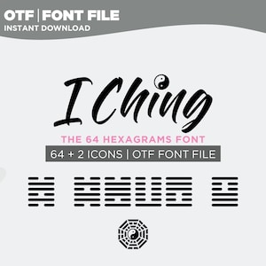Gene Keys and Human Design I Ching Font, the 64 Rave I-ching Hexagrams ...