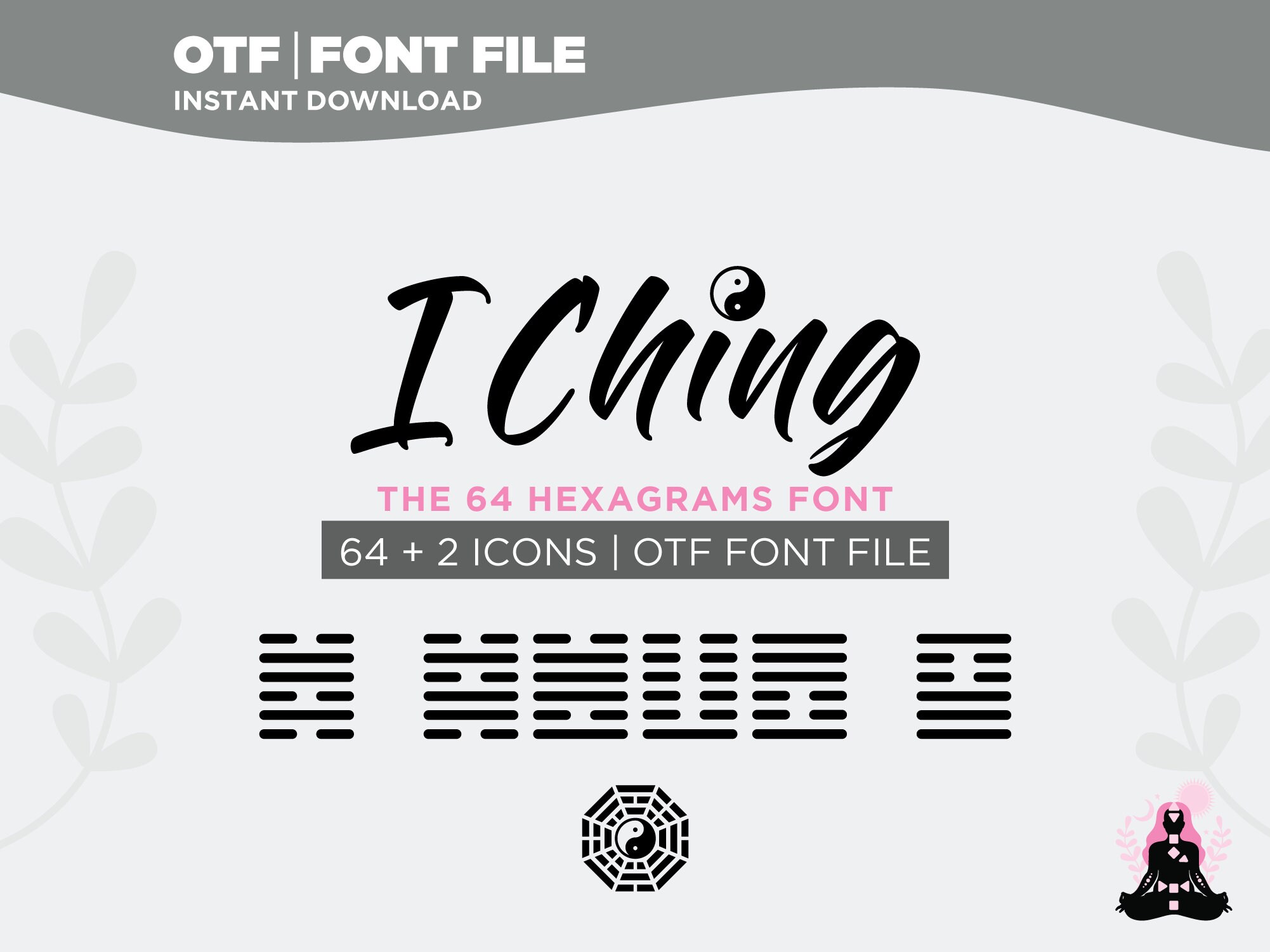 Gene Keys and Human Design I Ching Font, the 64 Rave I-ching Hexagrams ...