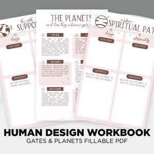 Human Design Workbook, Human Design Gates and Planets Self-discovery ...