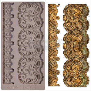 Cece Border Lace Trim Silicone Decor Mould by Redesign With Prima for ...