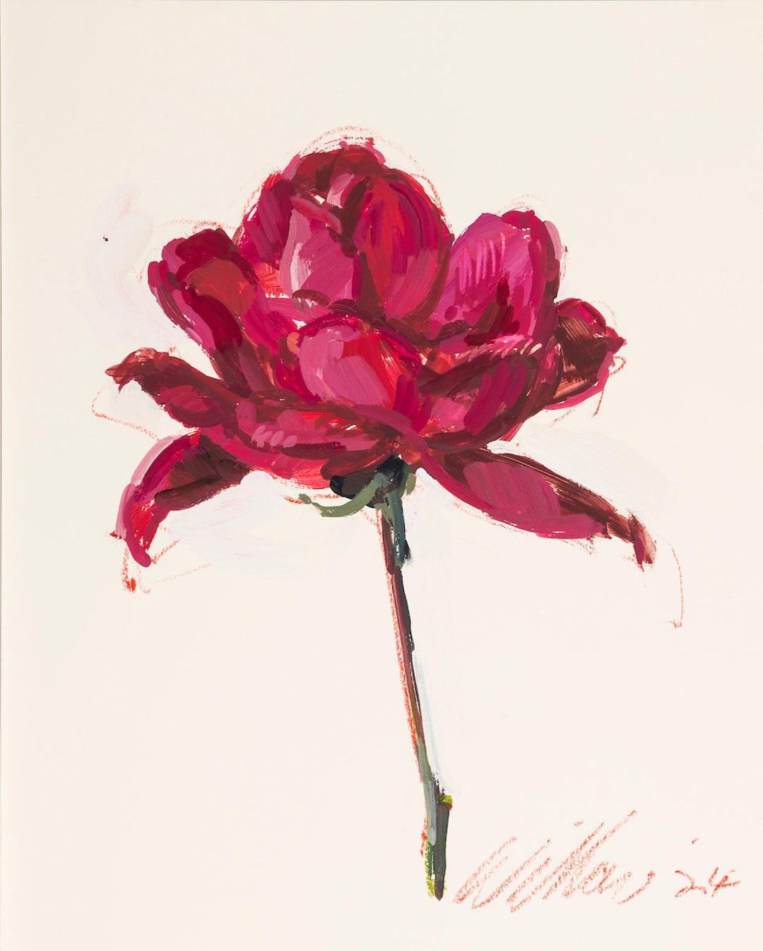 Red Rose Art, Rose - Etsy