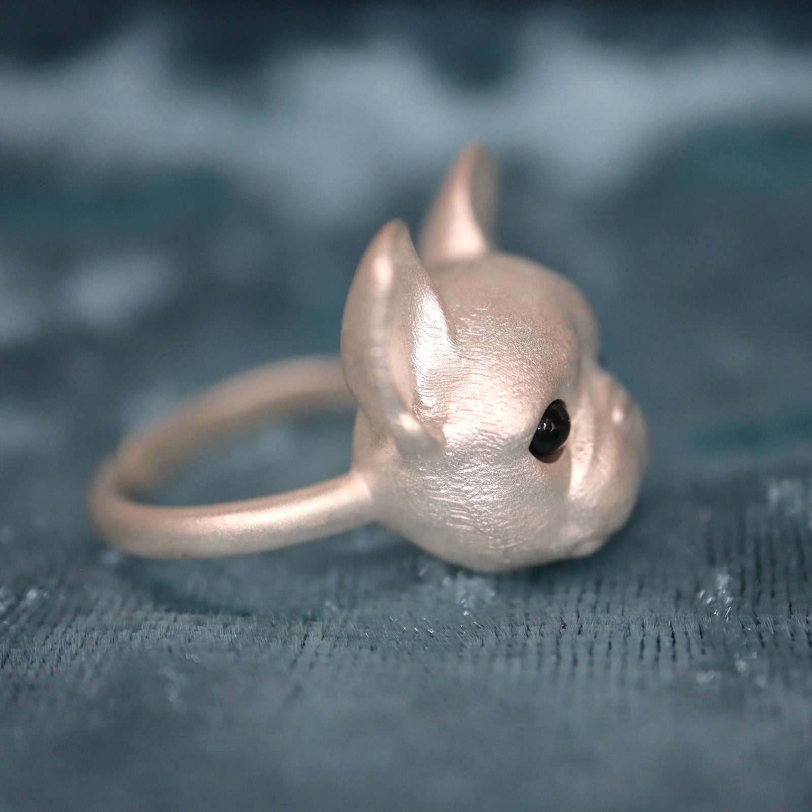 Cute French Bulldog Ring in Sterling Silver. Aninal Ring Signet Ring ...