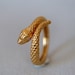 Solid Gold Snake Ring 14K Ring Diamond Serpent Jewelry Gift for Her ...