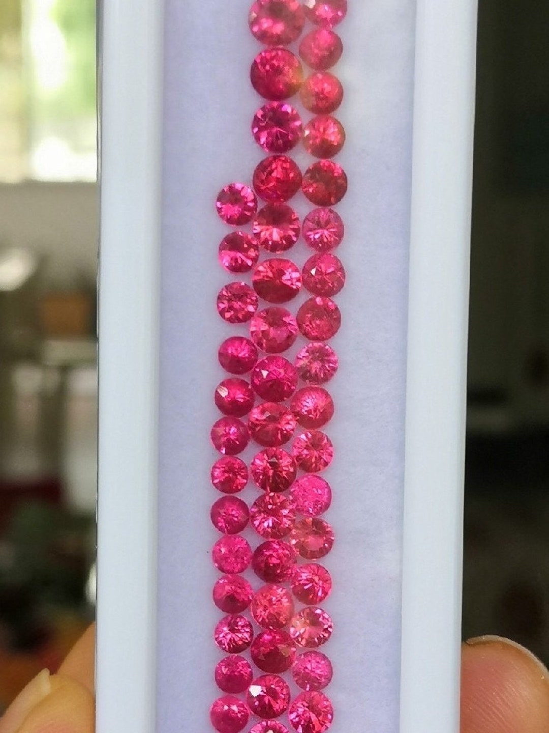 Made to Order Neon Pink Spinel Band Aesthetic Pink Statement - Etsy