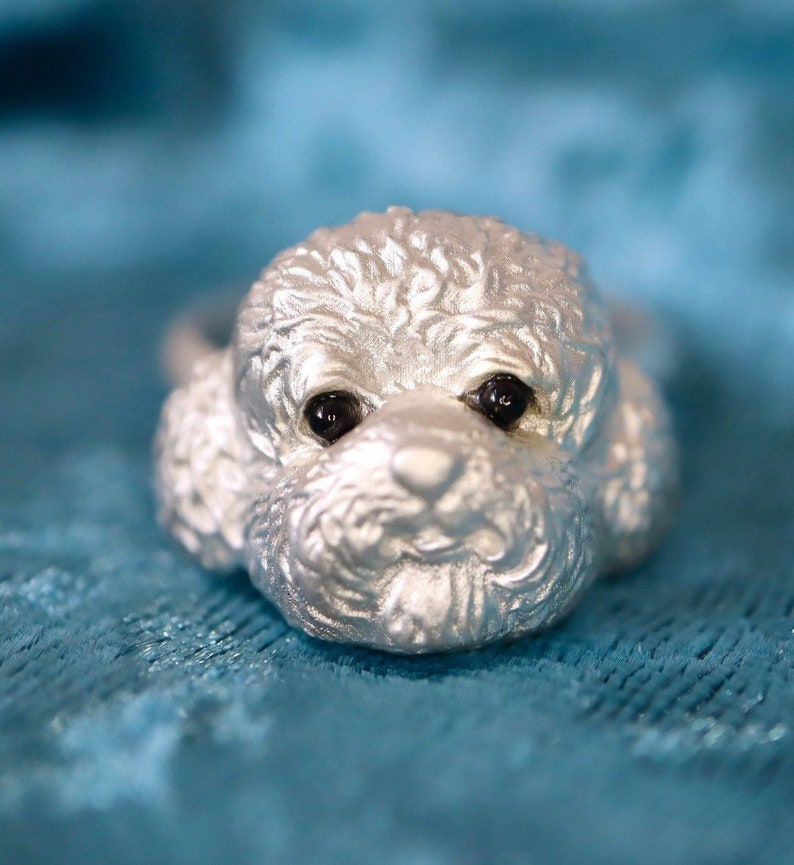 Cute Poodle Dog Ring Sterling Silver Pet Lover Ring Poodle Statement ...