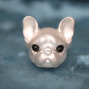 Cute French Bulldog Ring in Sterling Silver. Aninal Ring Signet Ring ...